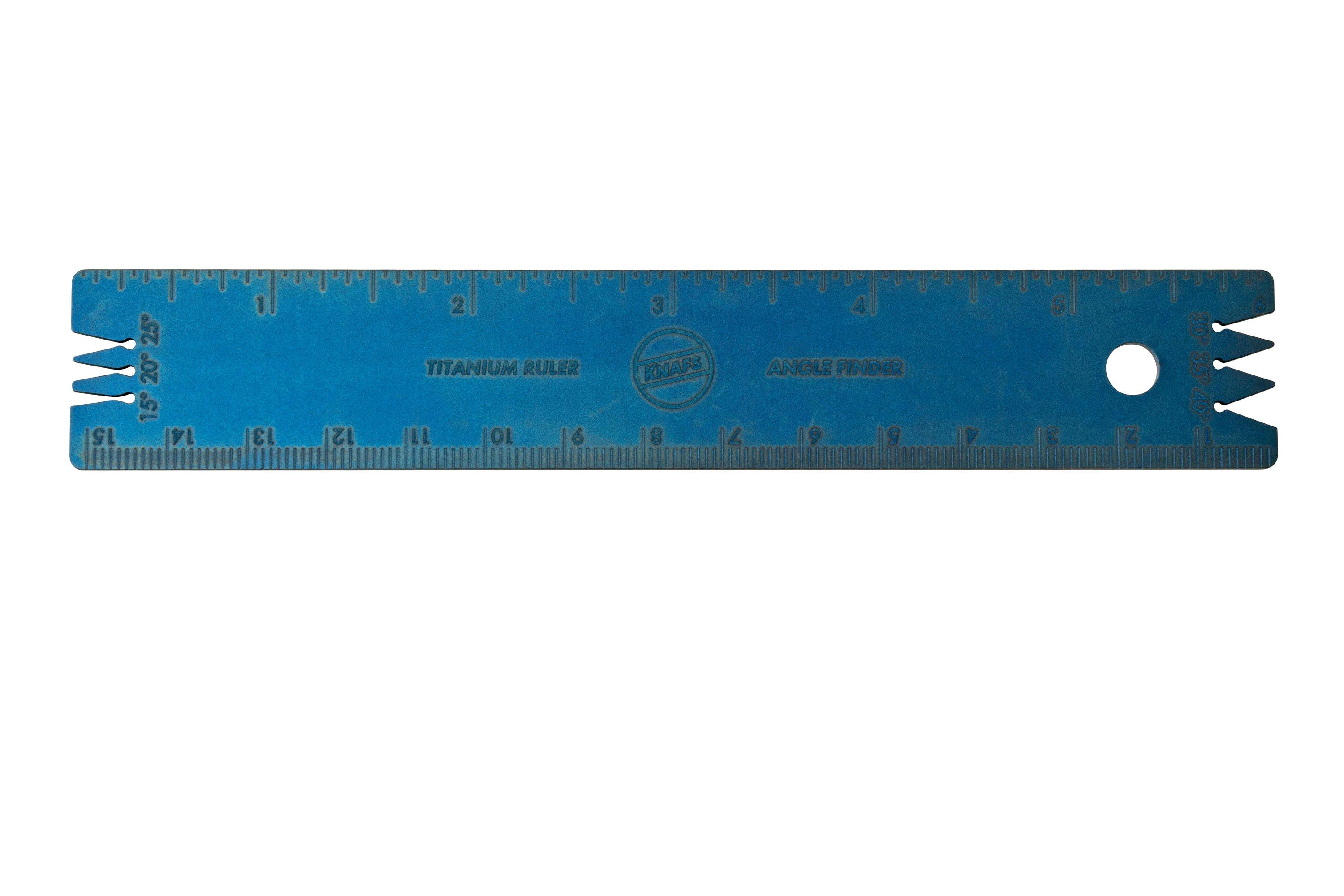 KNAFS Ruler with Knife Angle Finder, blue | Advantageously shopping at ...