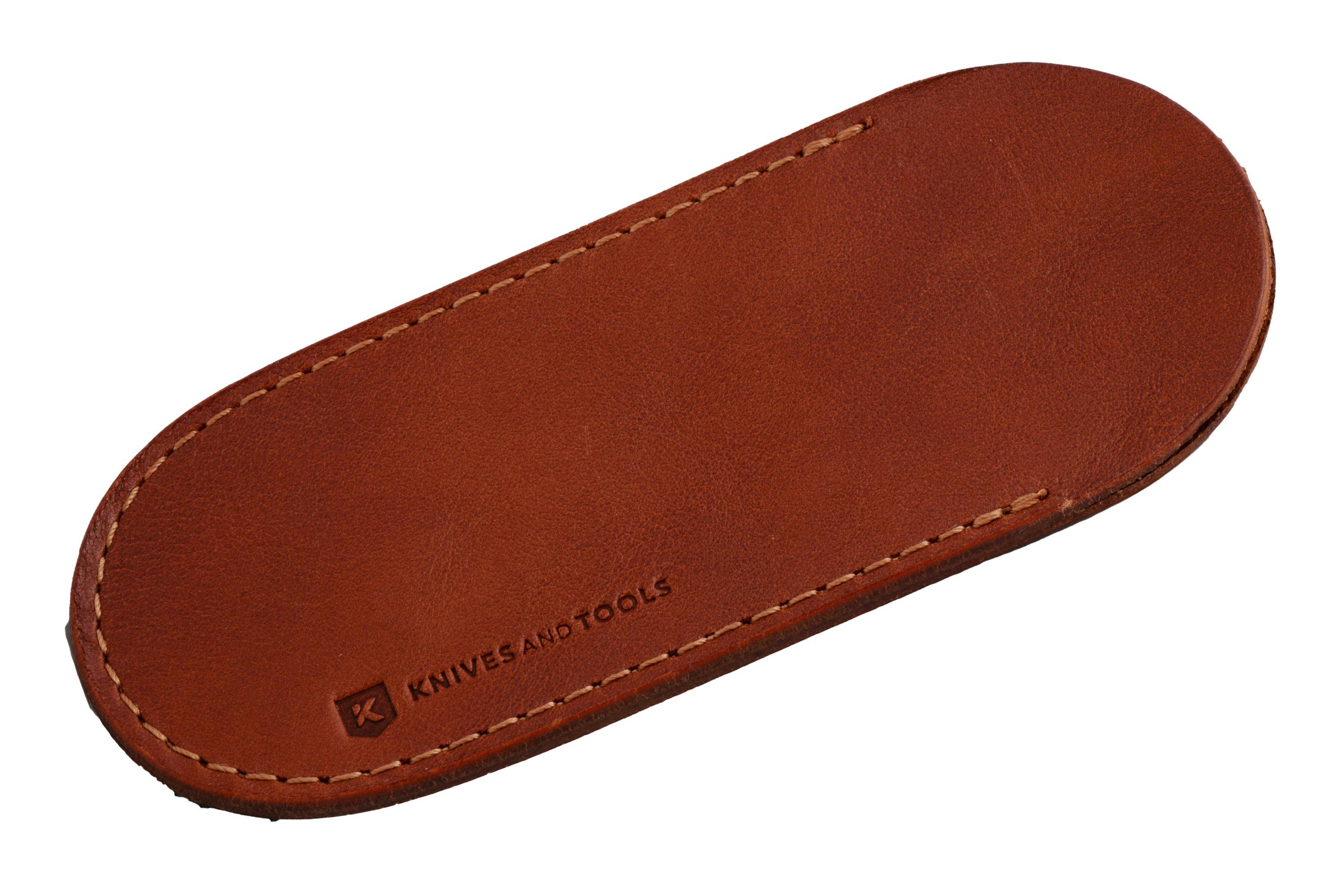 Knivesandtools Leather Sheath, Cognac, Large | Advantageously shopping ...
