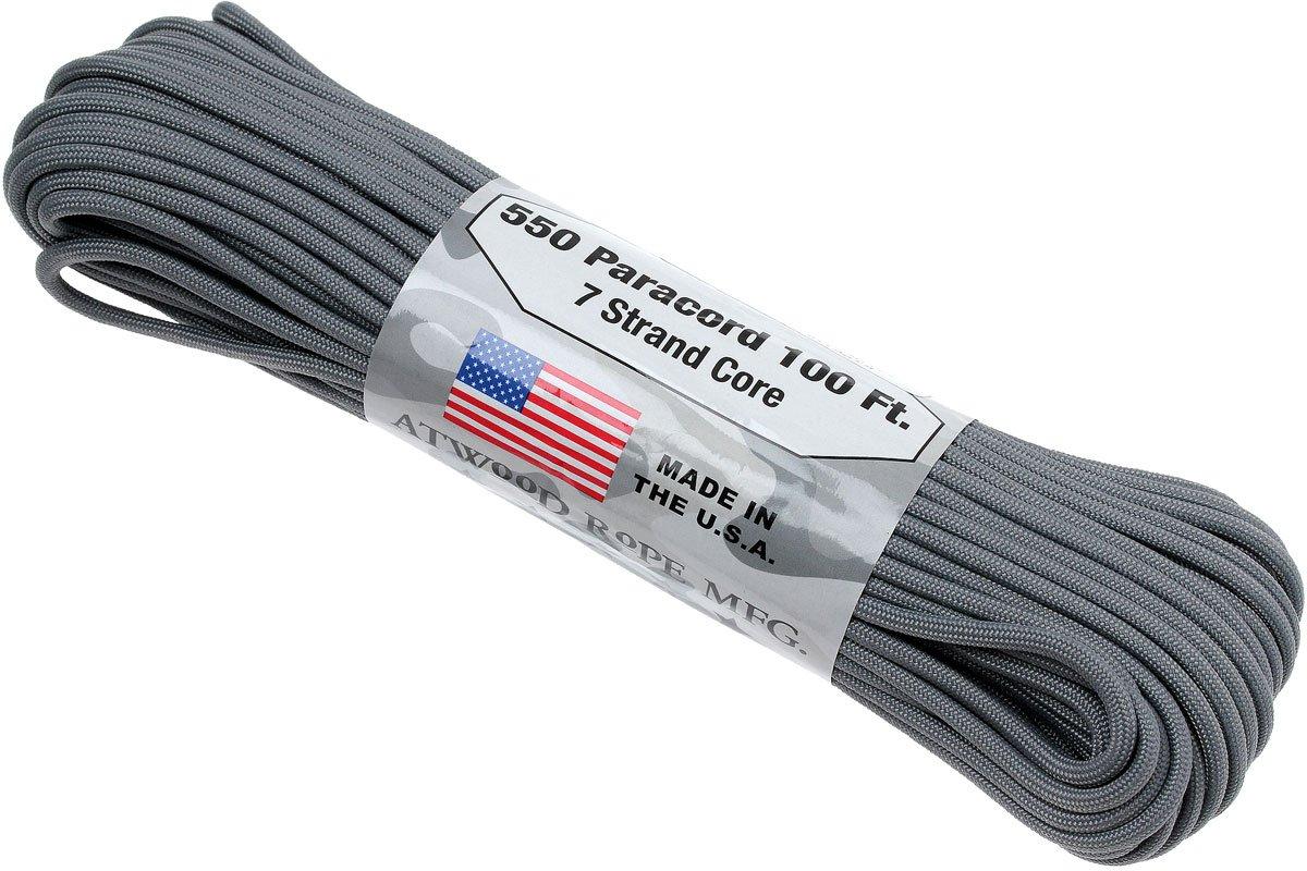 550 Paracord type III, Colour: Grey, 100ft (30,48 m) | Advantageously ...