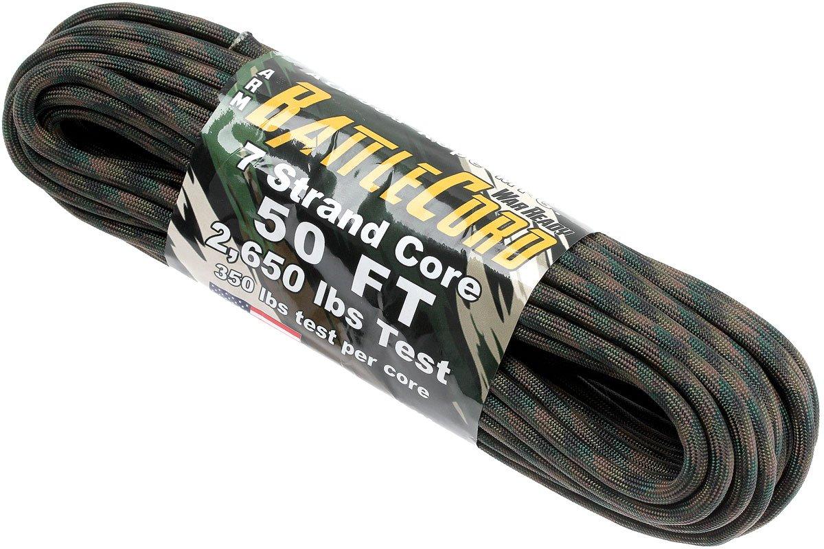 ARM 2650 Battle Cord, Colour: Woodland Camo, 50ft (15,24 m ...