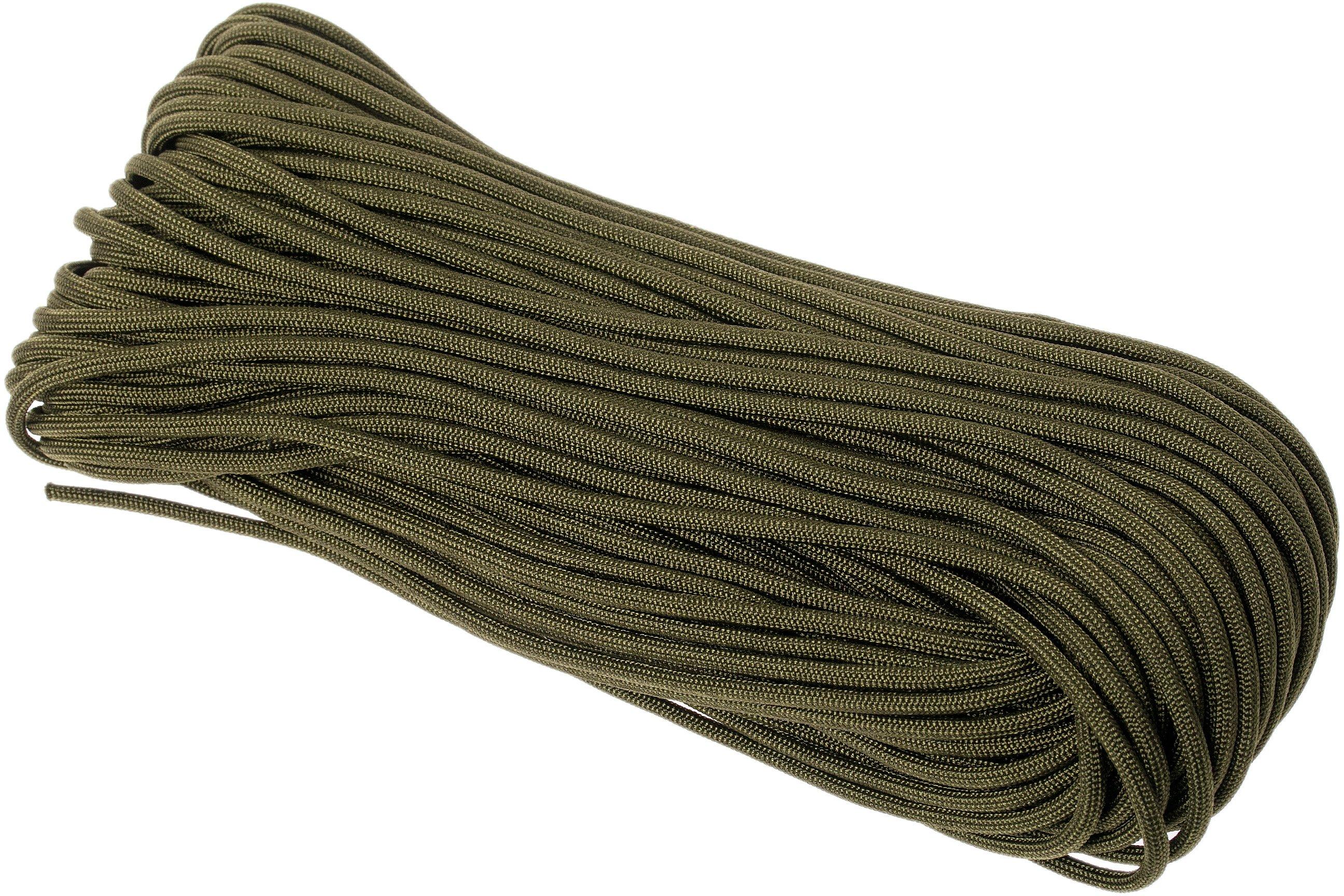 550 Paracord Type III Military Spec RG1165H, olive drab, 100 ft (30.48 ...