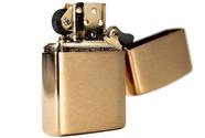 Knivesandtools Zippo Brass Brushed Knife Bronzo Accendino Fare