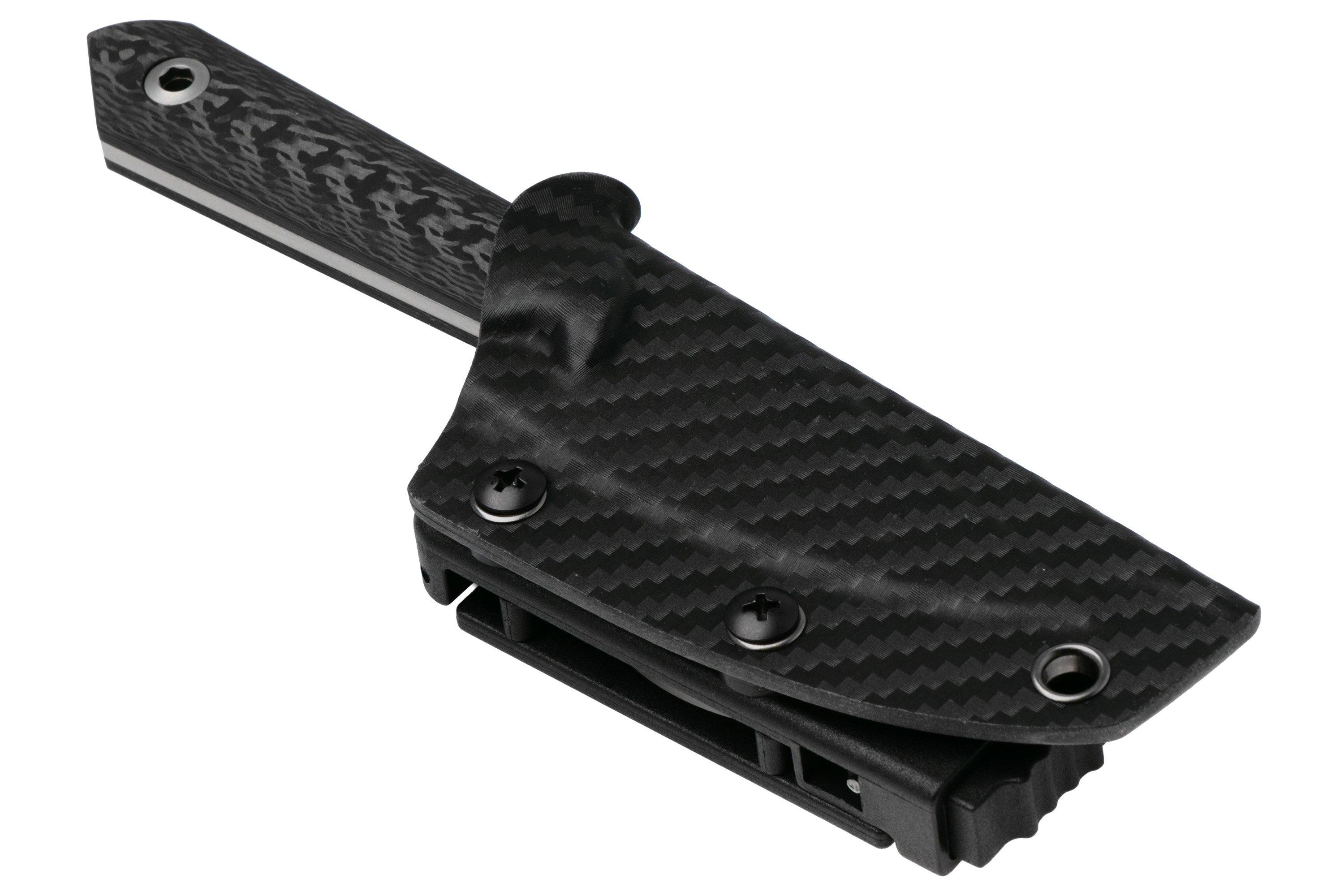 Kizer Harpoon Mini 1040S8 Satin M390, Black Carbon Fiber fixed knife ...
