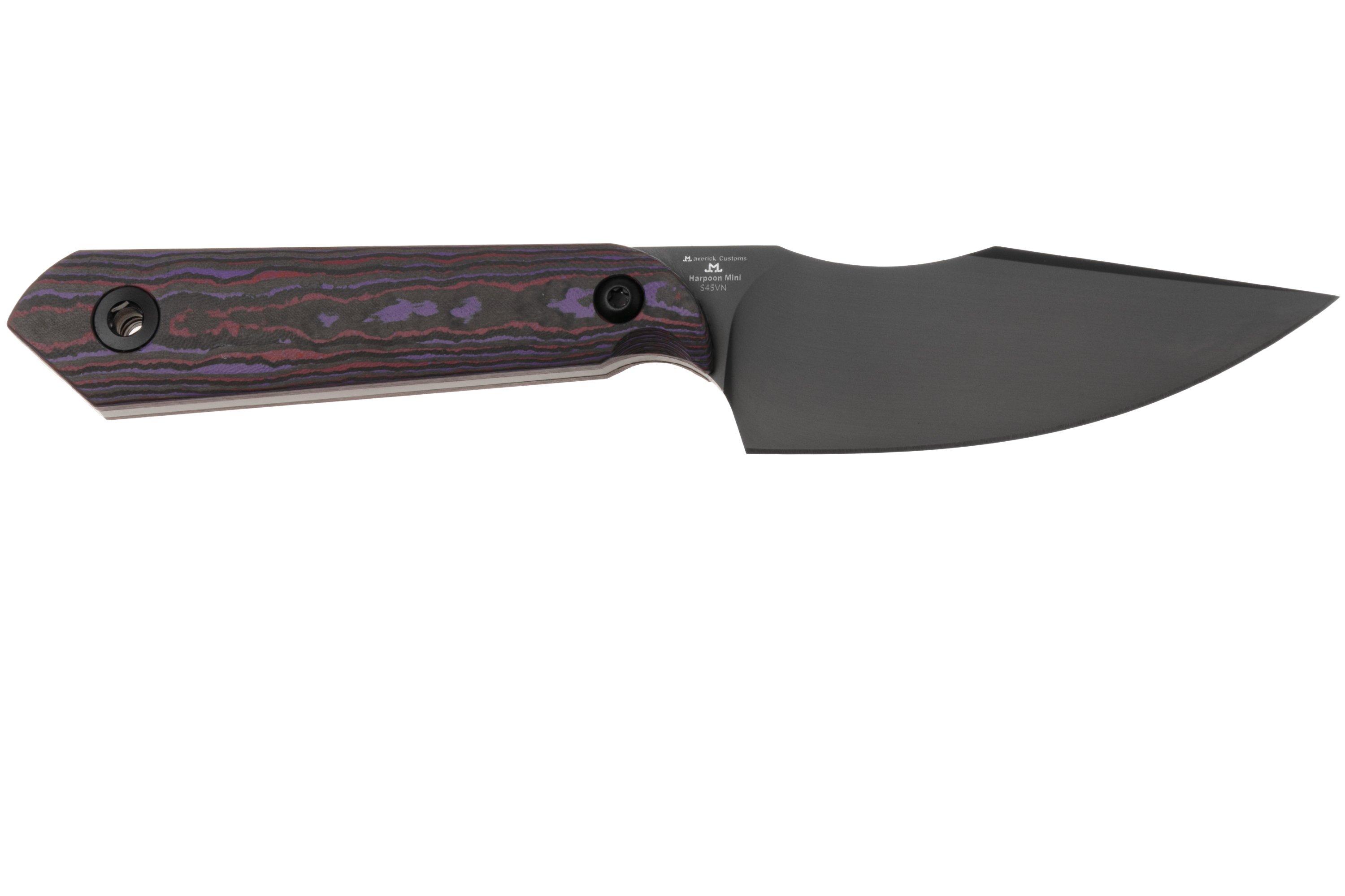 Kizer Harpoon Mini 1040S9, Black CPM S45VN, Red/Purple/Black Fat Carbon ...