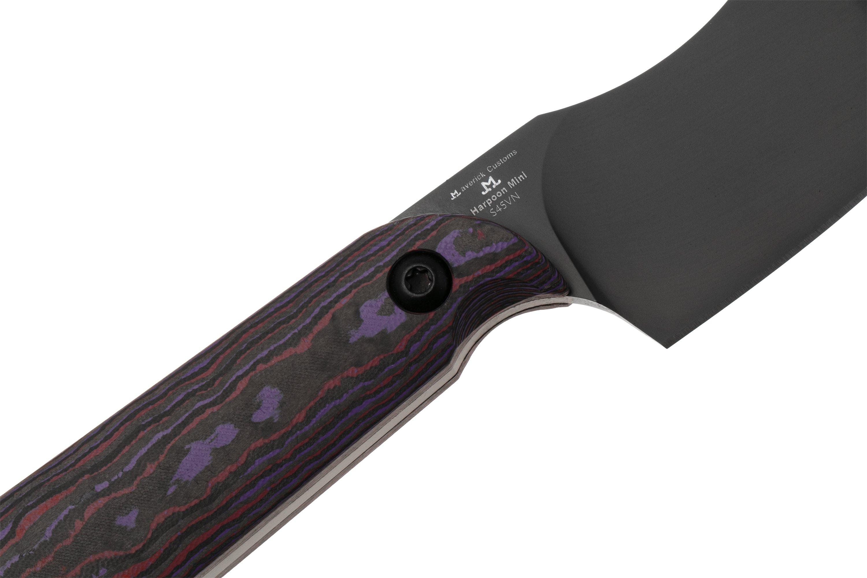 Kizer Harpoon Mini 1040S9, Black CPM S45VN, Red/Purple/Black Fat Carbon ...