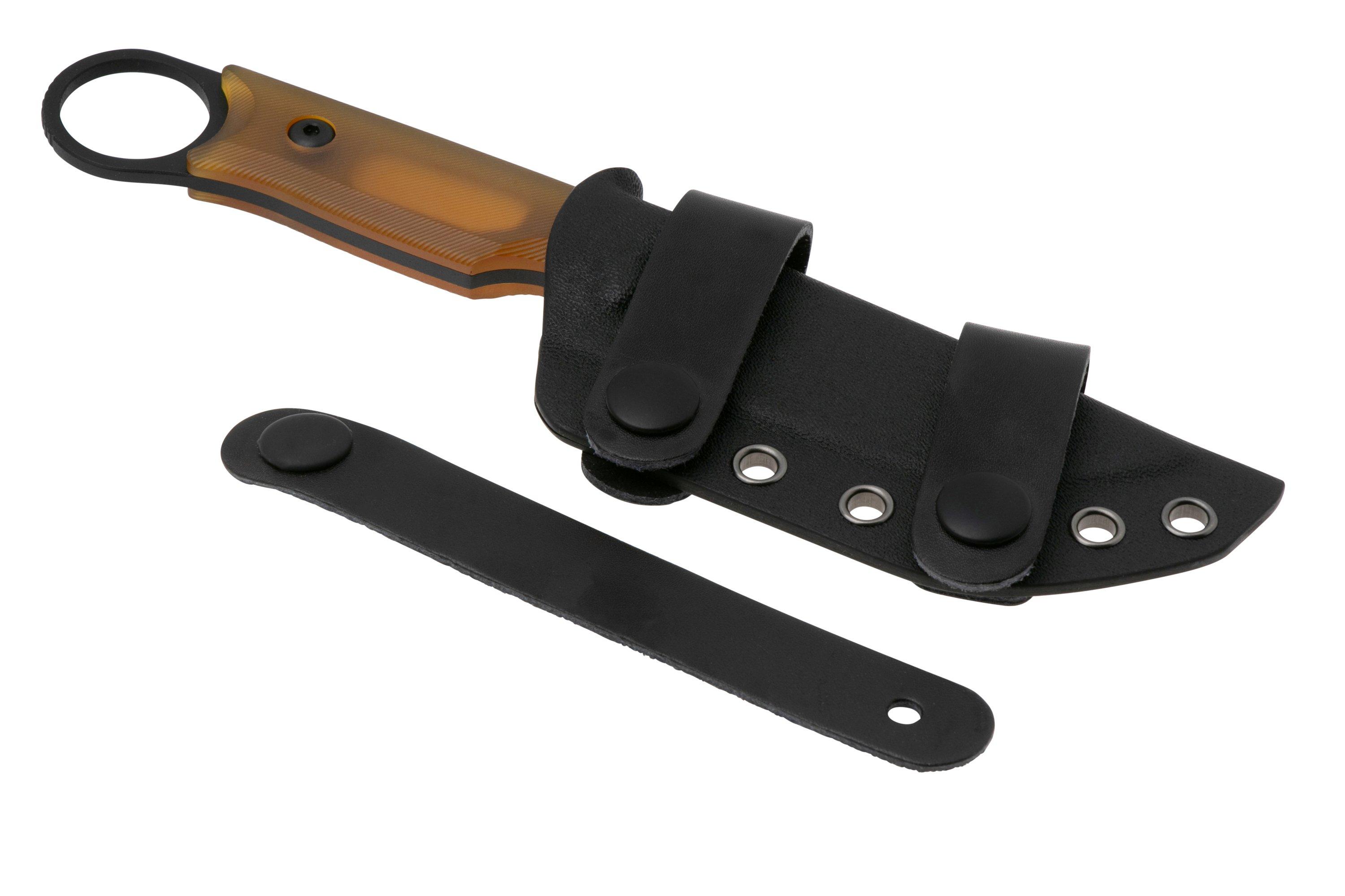 Kizer Cabox 1048A6, Black Nitro-V, PEI Handle fixed knife, Jonathan ...