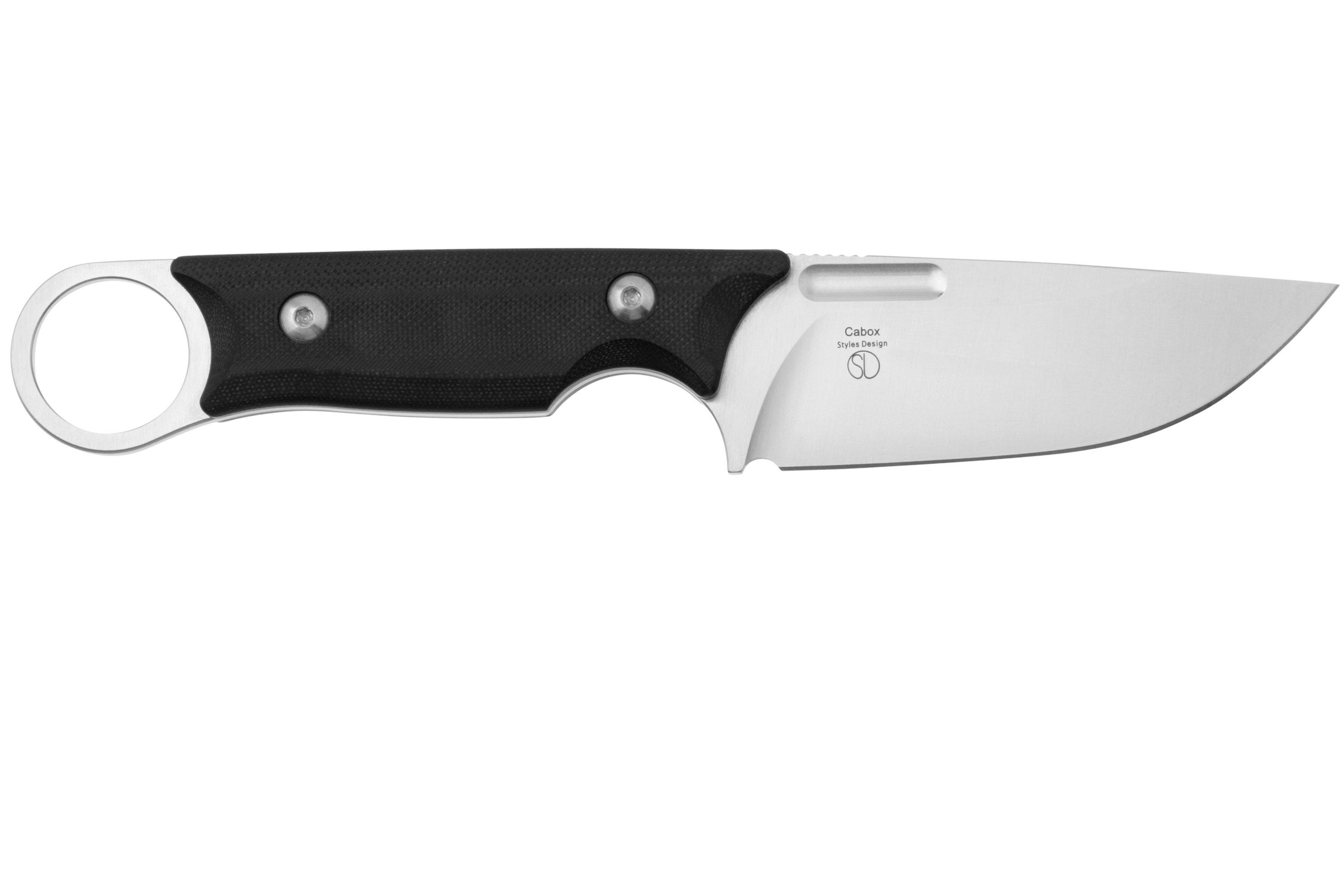 Kizer Cabox 1048C1, Satin 154CM, G10, fixed knife | Advantageously ...