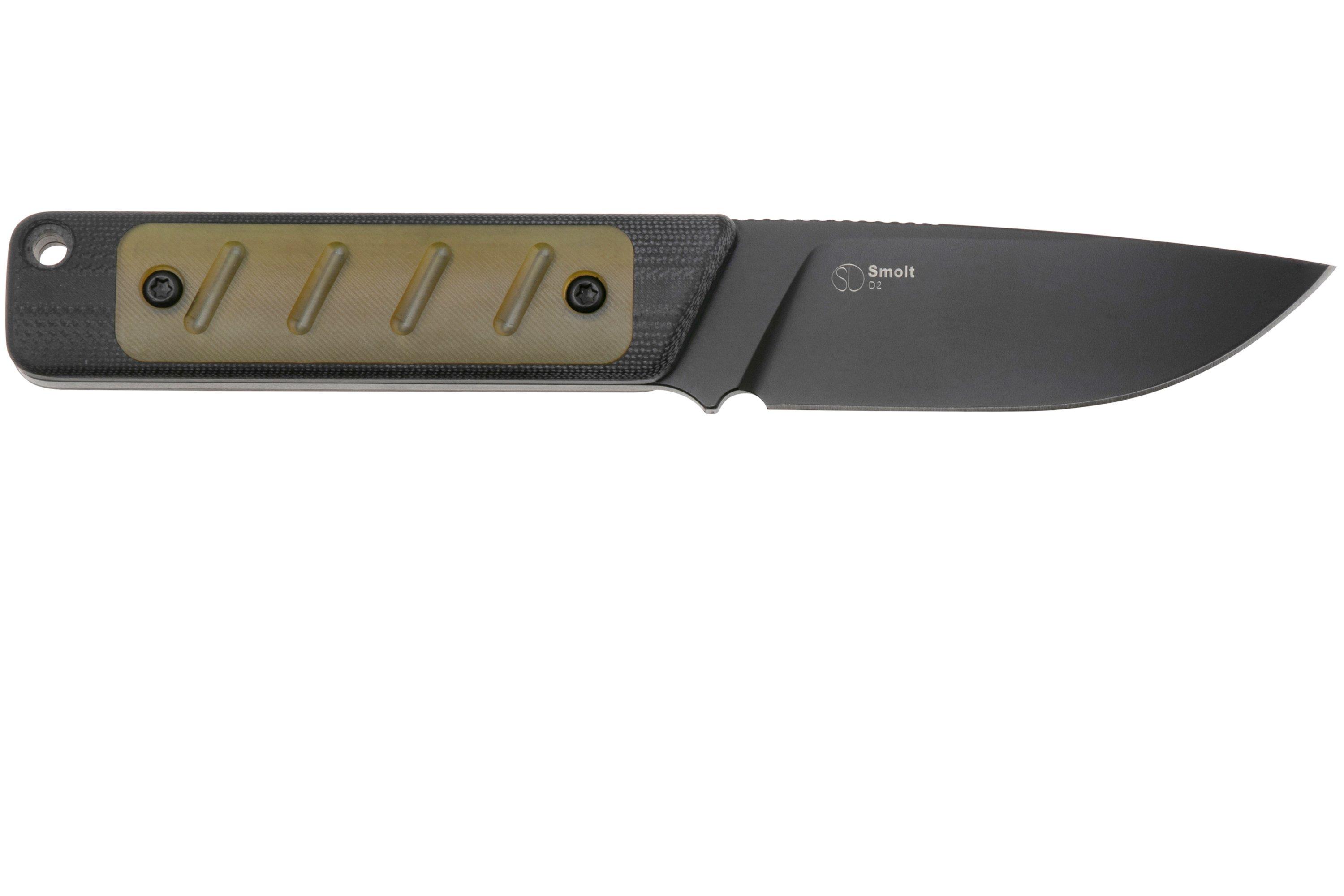 Kizer Smolt K1063A4, Black D2, Black G10/PEI Inlay fixed knife ...