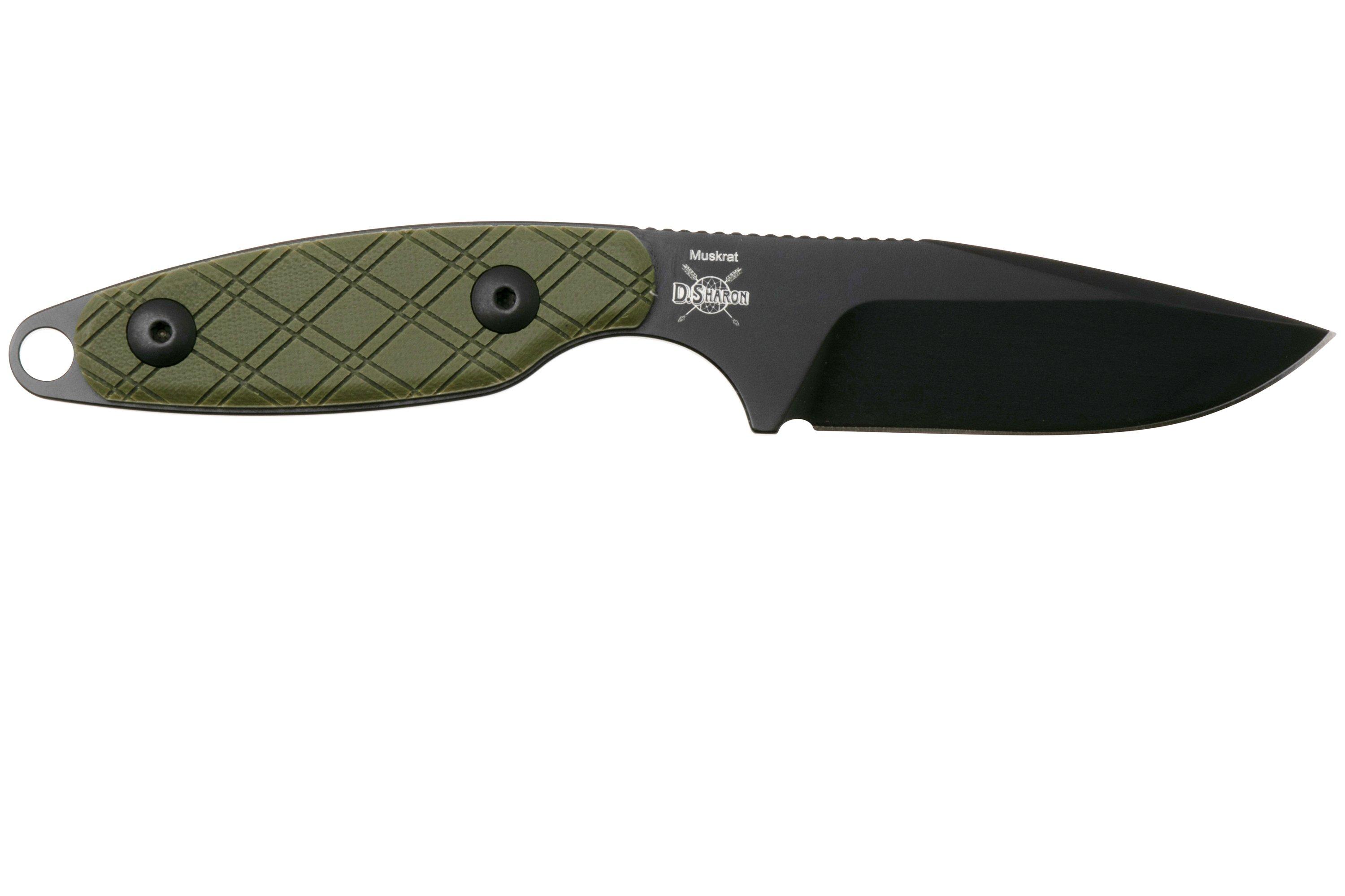 Kizer Vanguard Muskrat KZ1064A1 Black D2, Green G10, feststehendes ...
