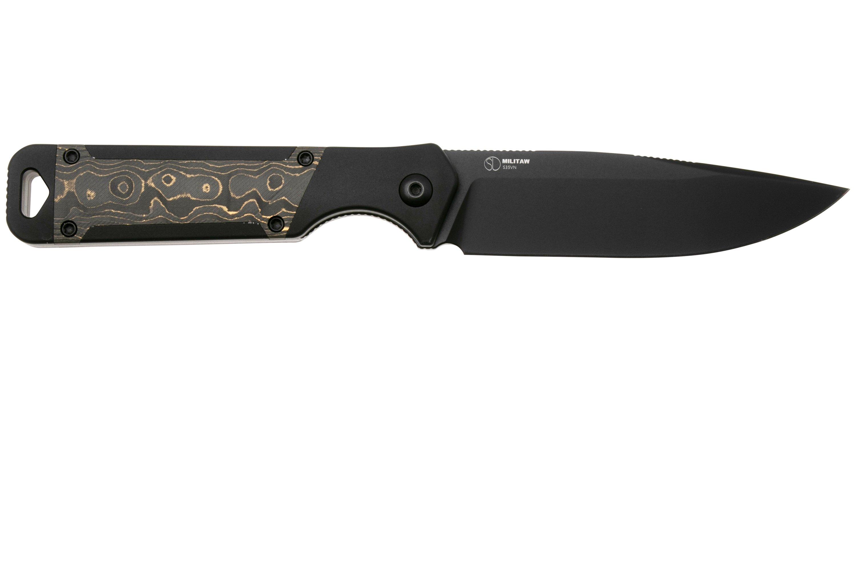Kizer Militaw KZ1067A1 Black CPM S35VN, Black Aluminium, Gold Camo ...