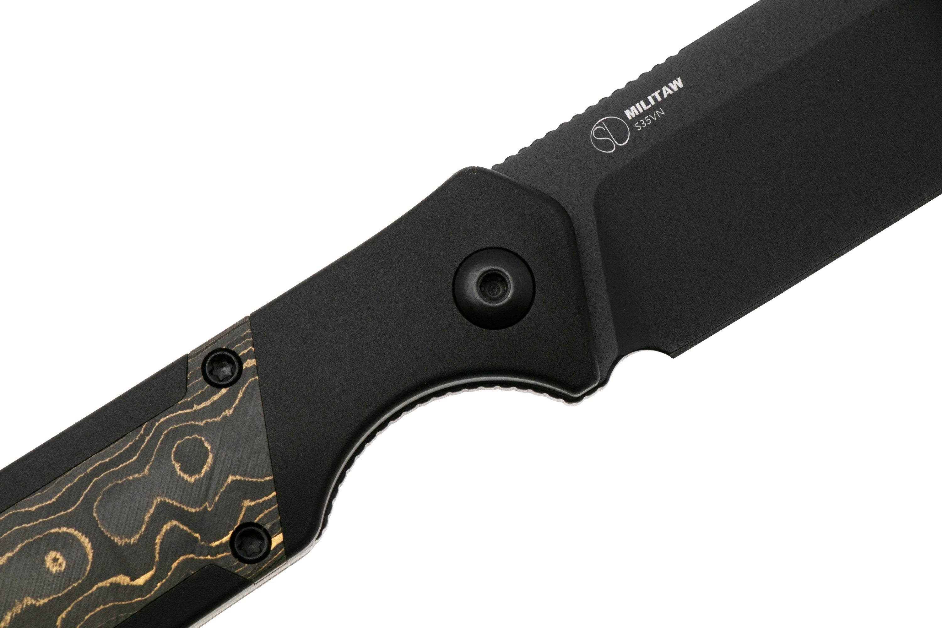 Kizer Militaw KZ1067A1 Black CPM S35VN, Black Aluminium, Gold Camo ...