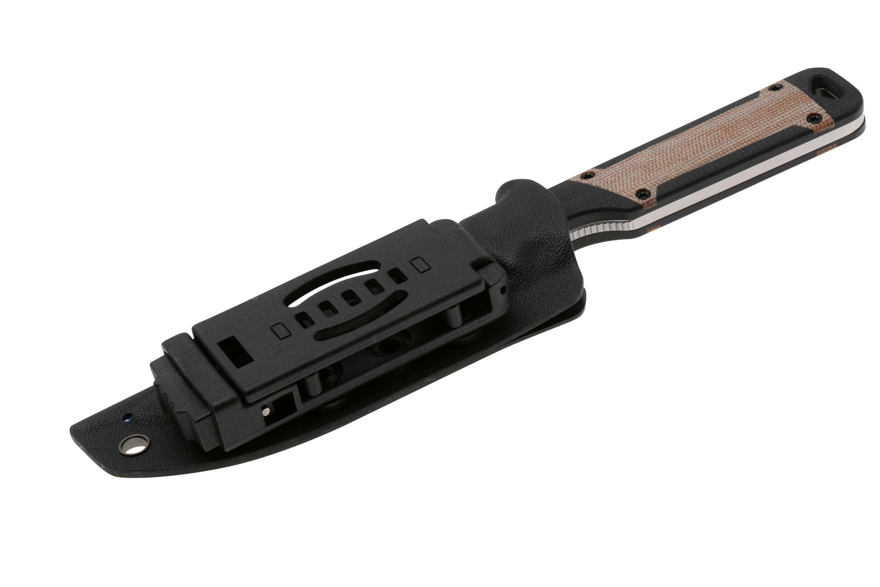 Kizer Militaw KZ1067A2 Satin Nitro-V, Blacck G10, Natural Micarta Inlay ...