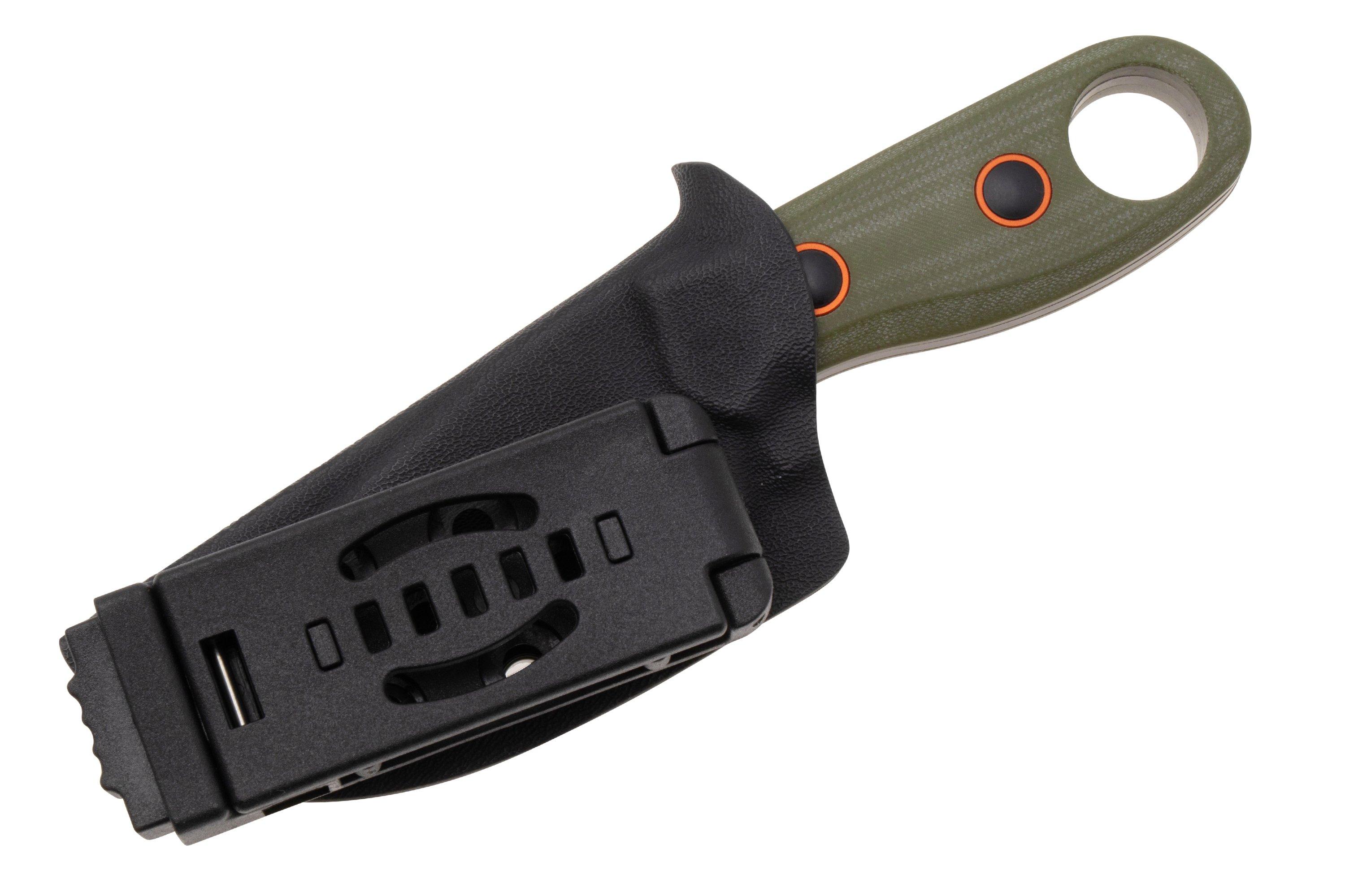 Kizer Beaver 1078A1 Blackwashed D2, Olive Green G10, fixed knife ...