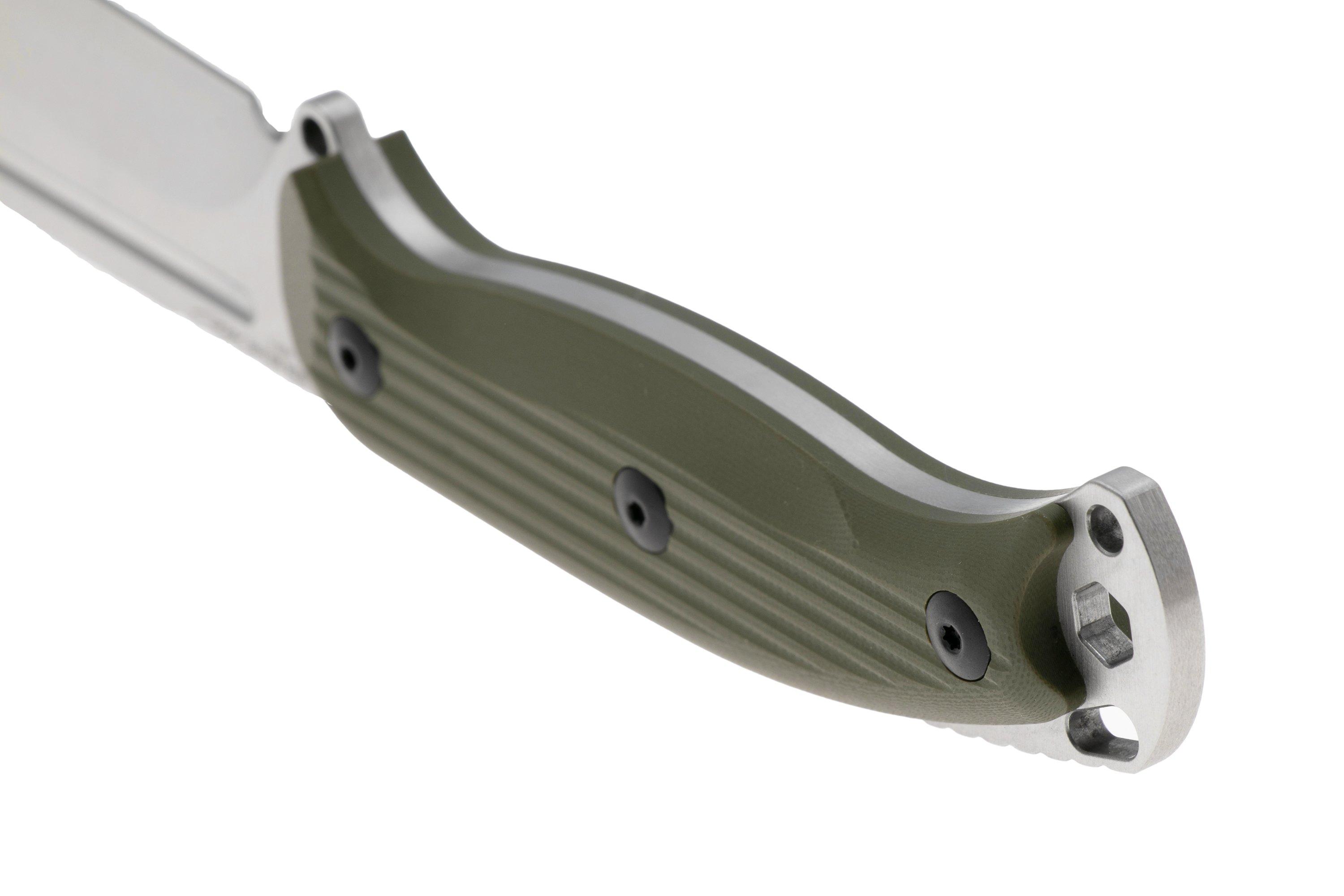 Kizer Ursa Major 1082A2, Satin AEB-L, Olive Green G10, vaststaand mes ...