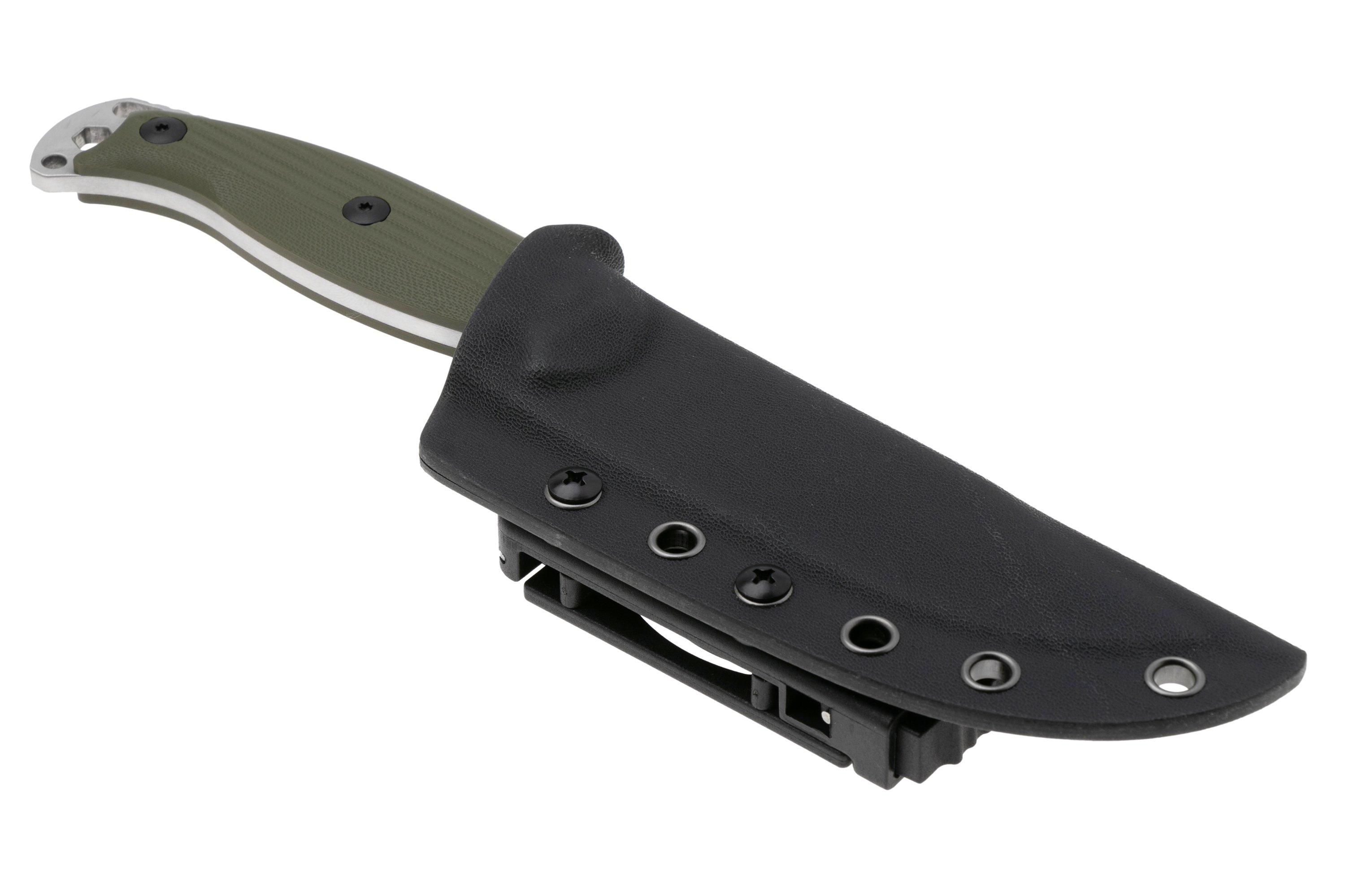 Kizer Ursa Major 1082A2, Satin AEB-L, Olive Green G10, vaststaand mes ...