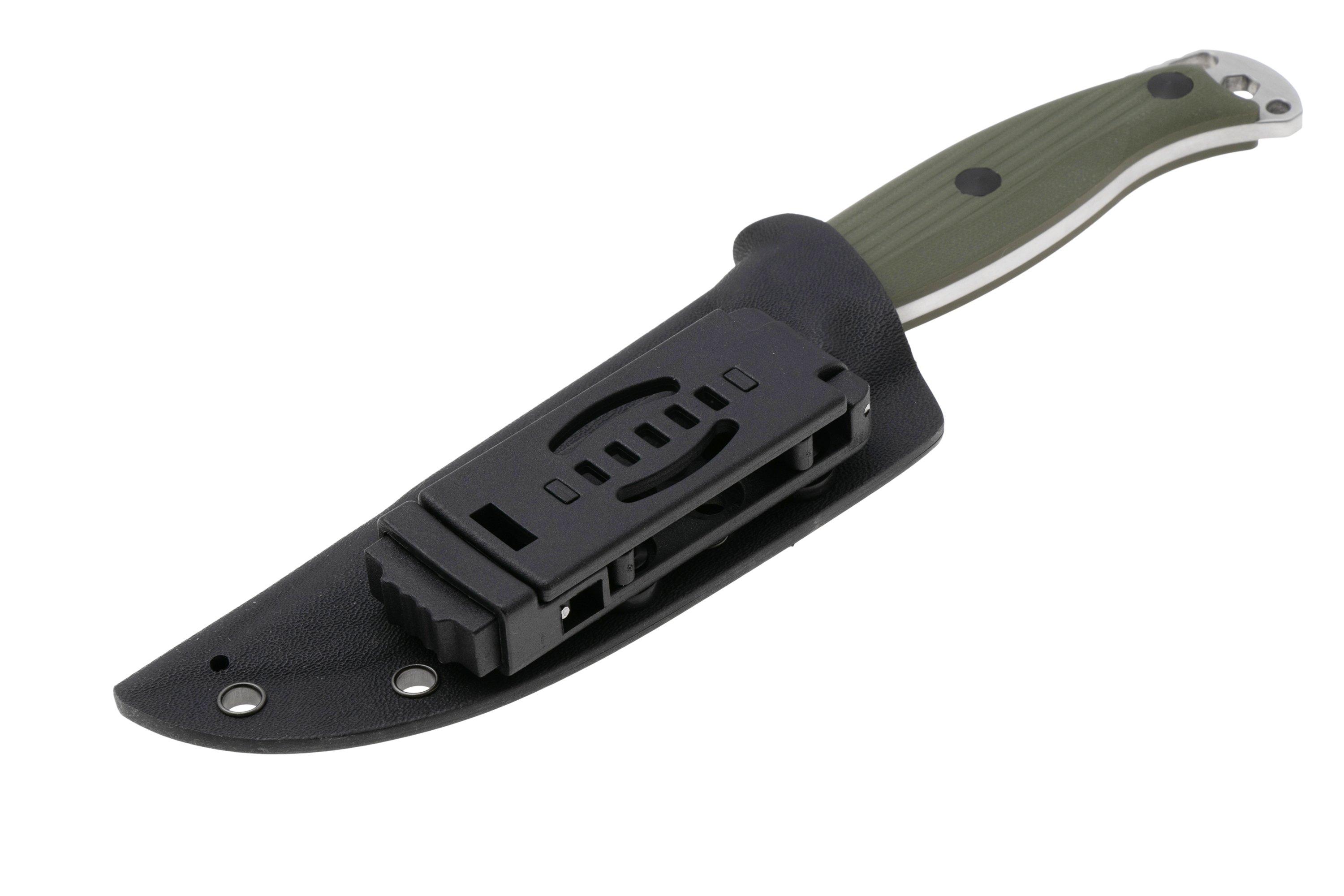 Kizer Ursa Major 1082A2, Satin AEB-L, Olive Green G10, vaststaand mes ...