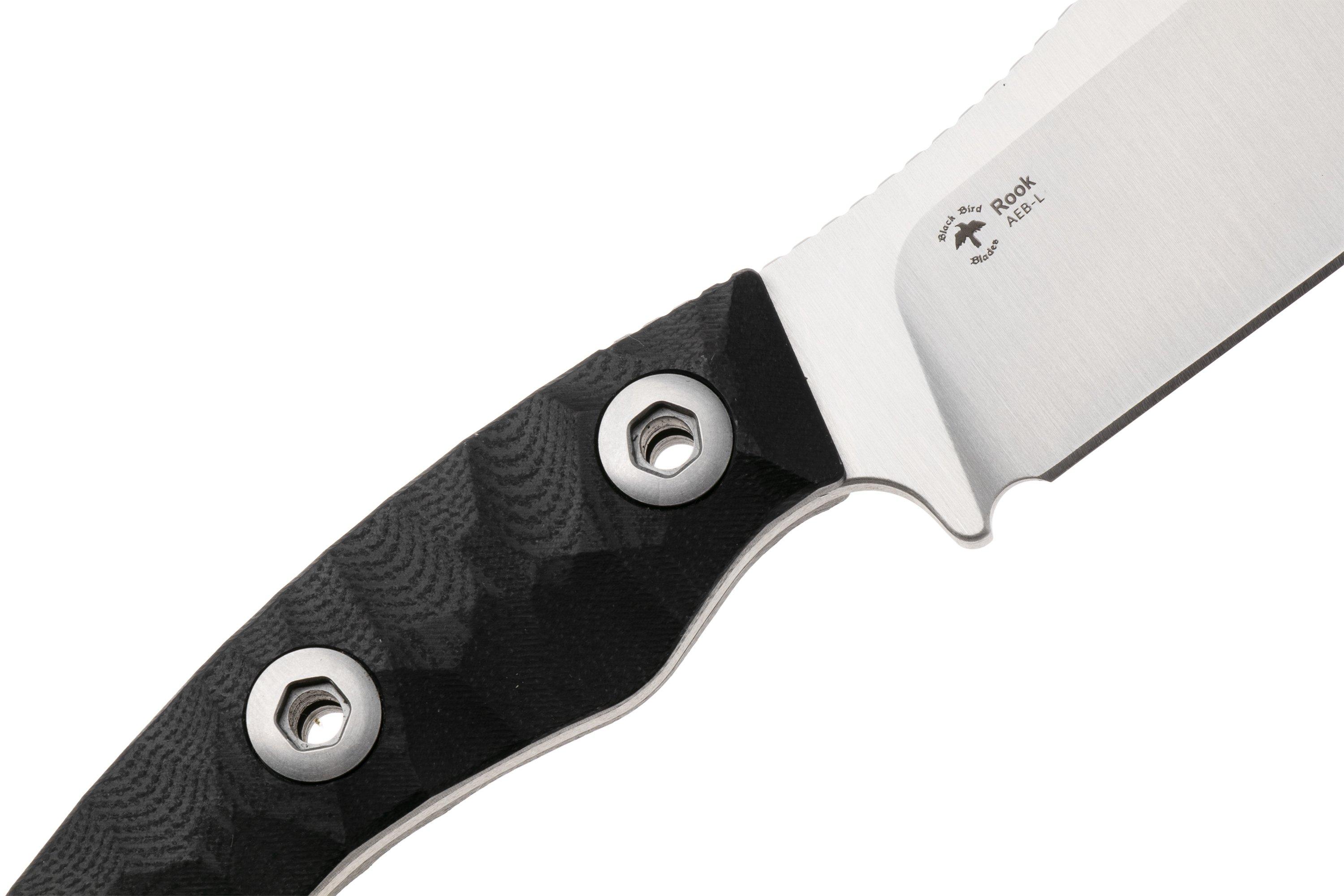 Kizer Vanguard Rook 1090A3 Satin AEB-L, Black G10, fixed knife, Vincent ...