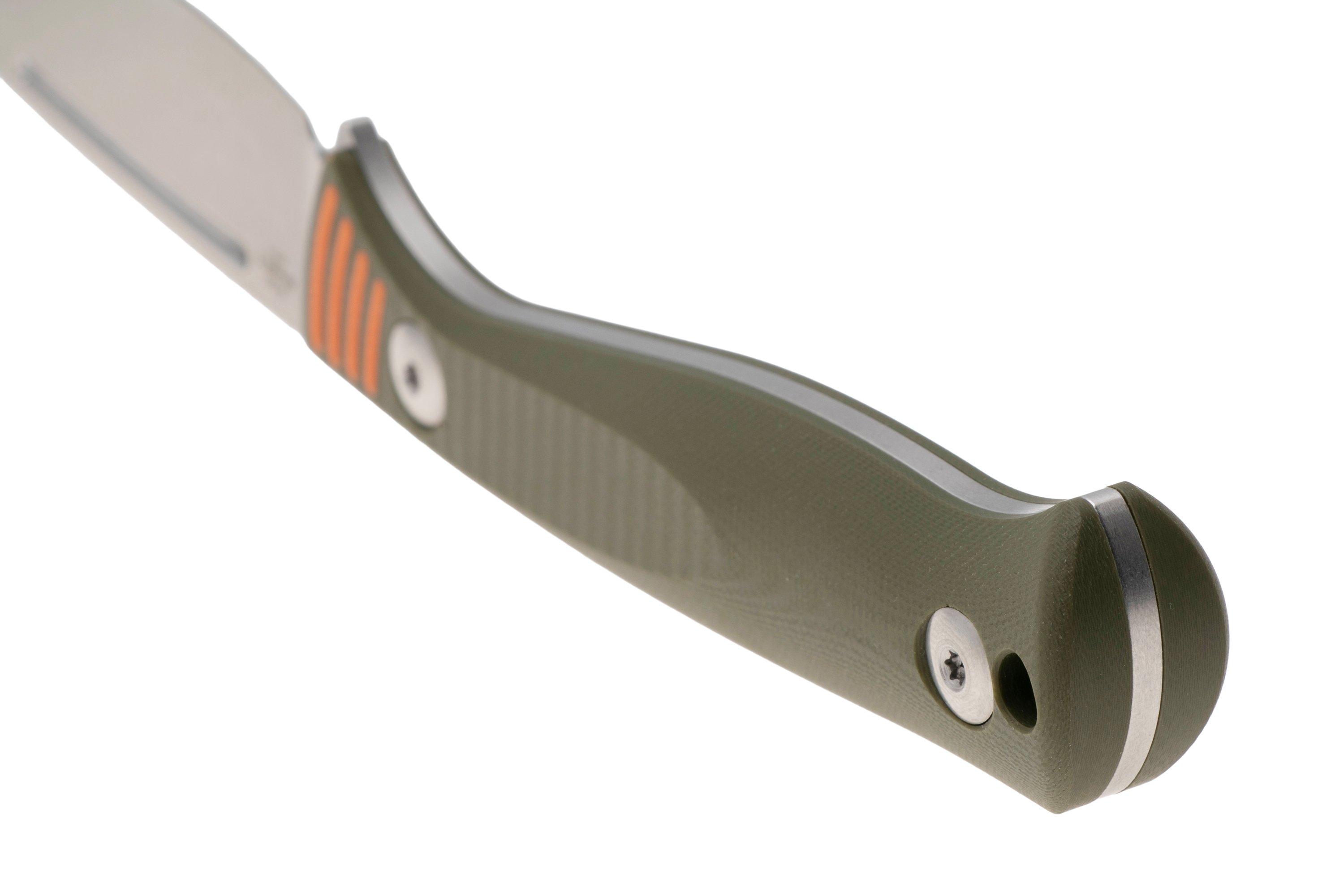 Kizer Vanguard Evenki 1, 1097A1 Stonewashed AEB-L, Green G10, fixed ...