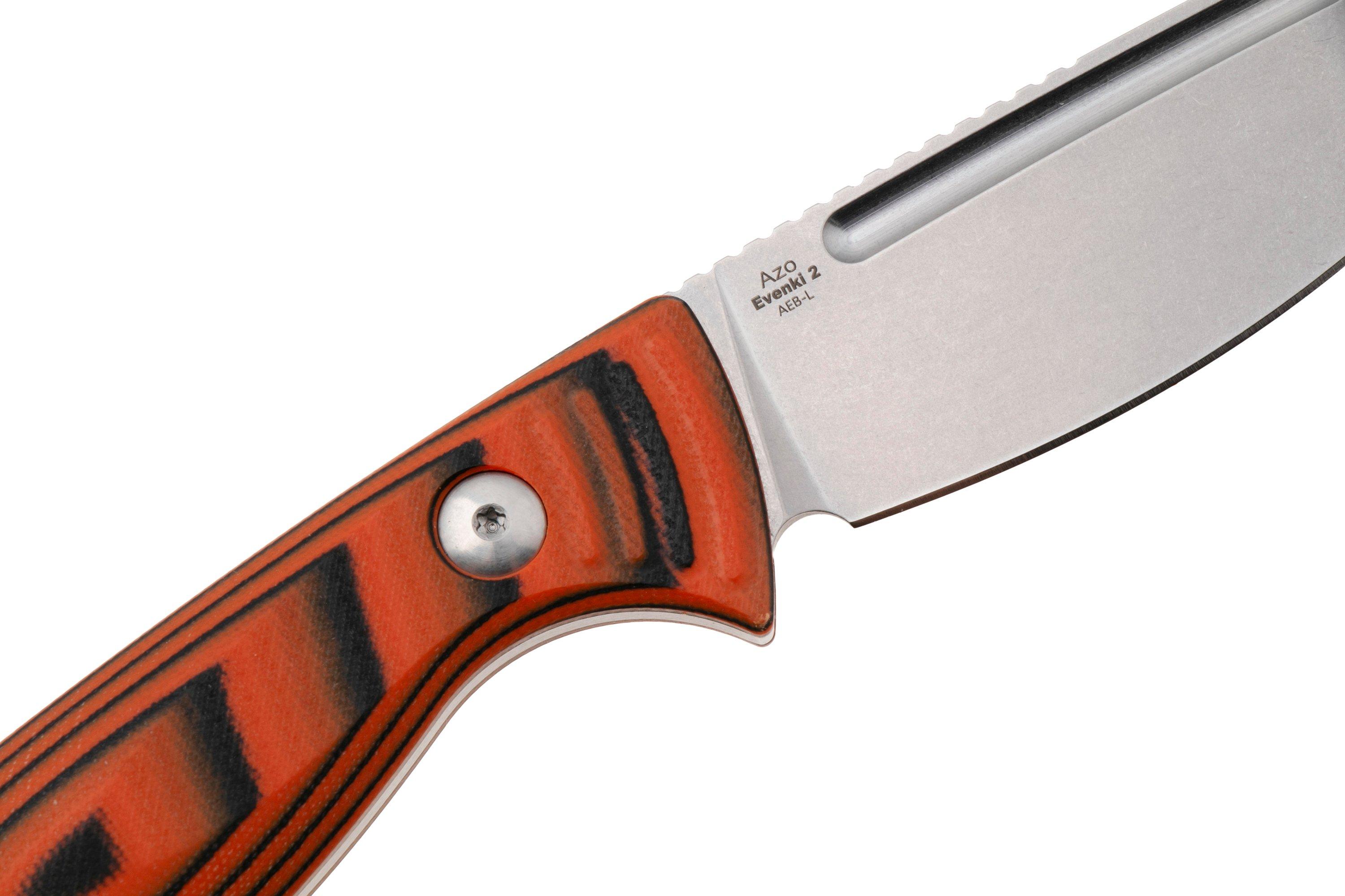 Kizer Vanguard Evenki 2, 1098A1 Stonewashed AEB-L, Orange Black G10 ...