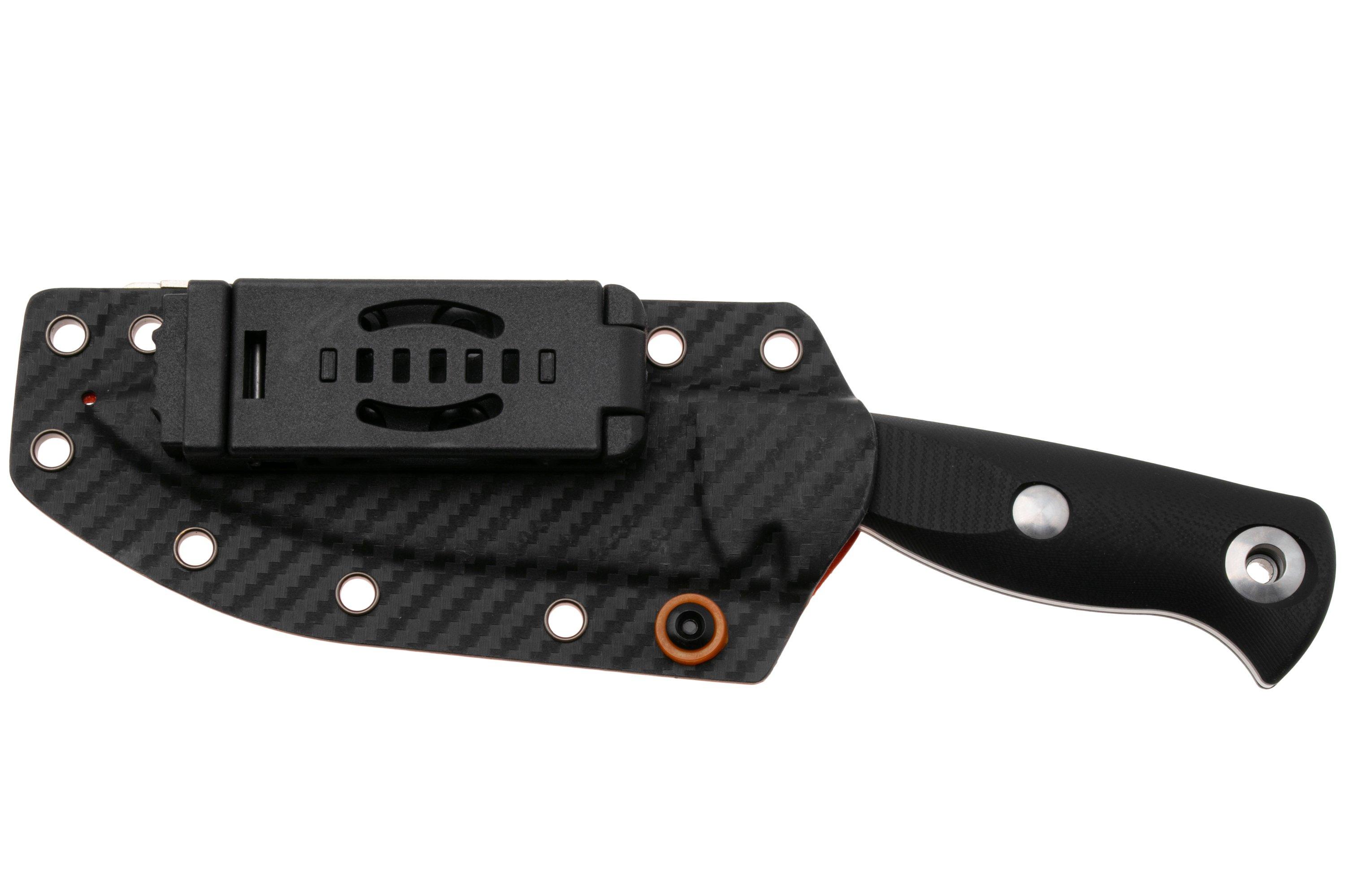 Kizer Vanguard Evenki 3, 1099A1 Stonewashed AEB-L, Black G10, fixed ...