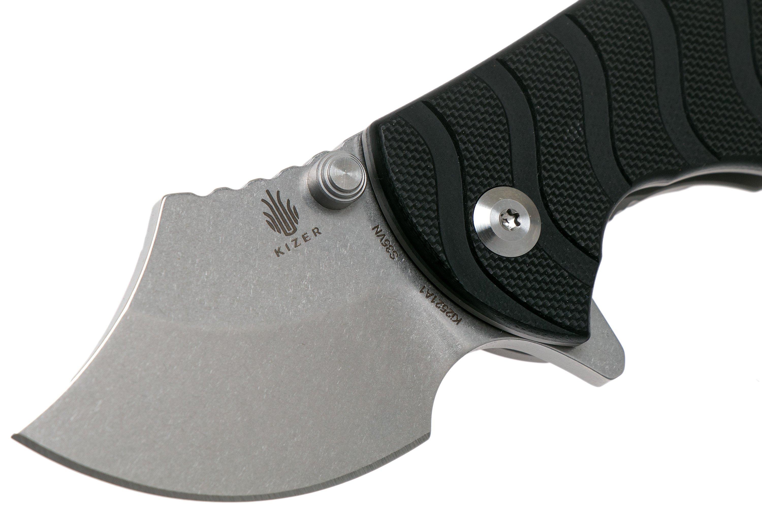 Kizer Flip Shank Ki2521A1 Black G10 pocket knife, Alex Shunnarah design ...