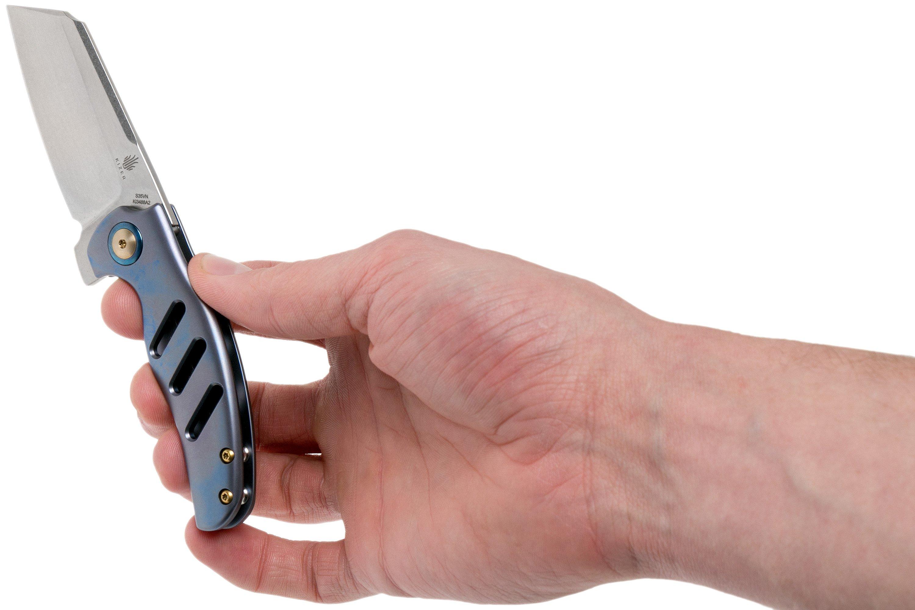 Kizer Mini Sheepdog C01C blue Ki3488A2 pocket knife | Advantageously ...