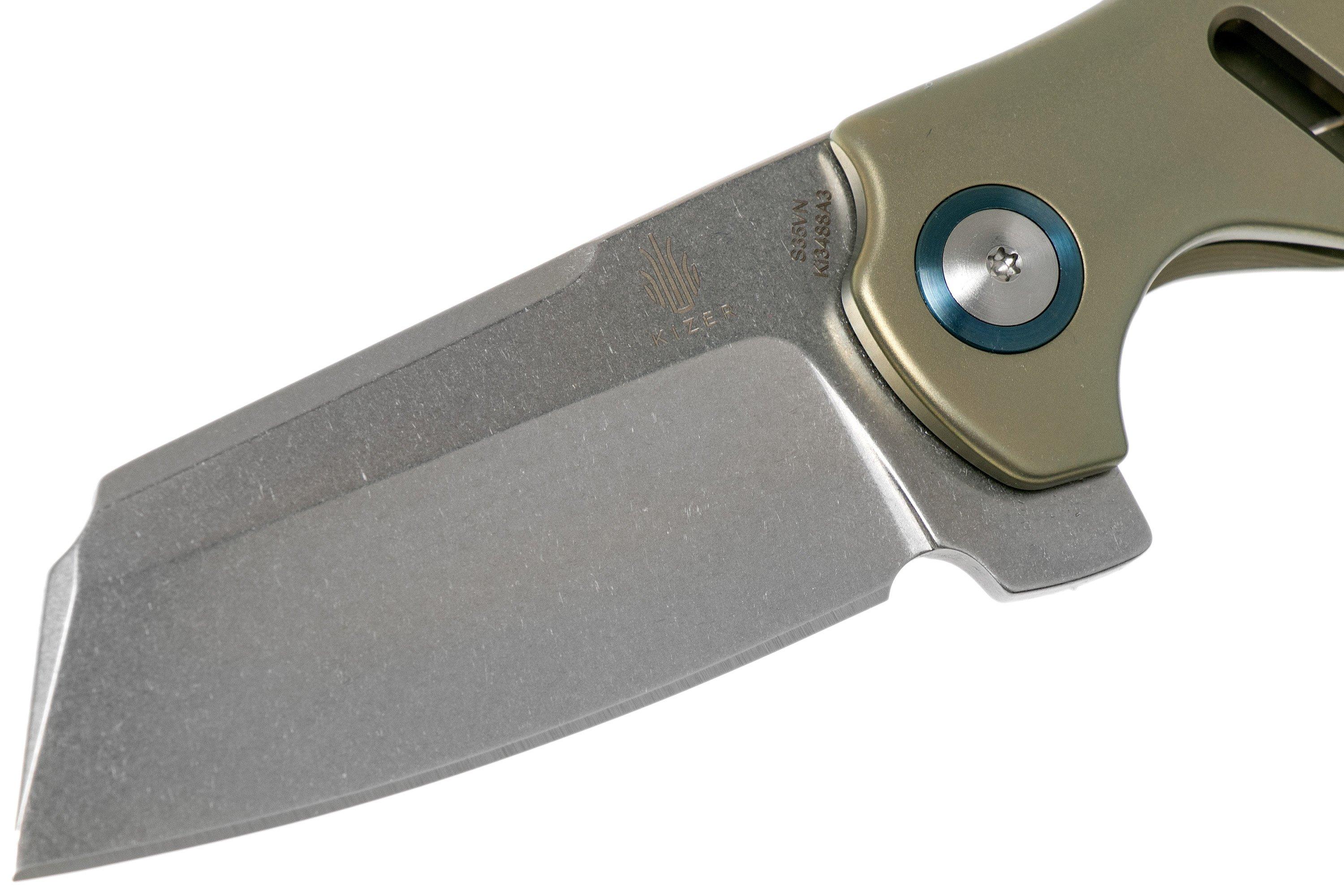 Kizer Mini Sheepdog C01C gold Ki3488A3 pocket knife | Advantageously ...