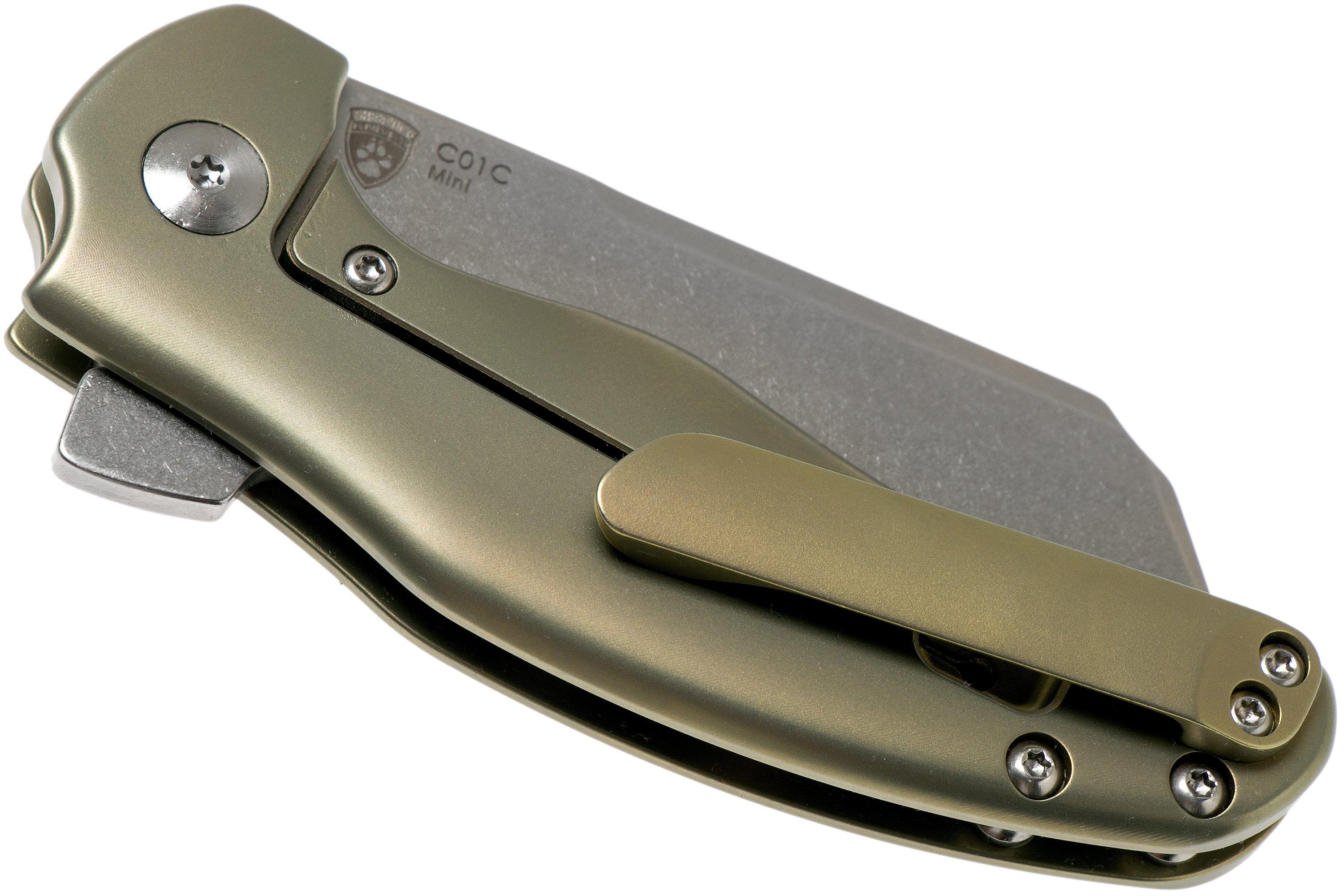 Kizer Mini Sheepdog C01C gold Ki3488A3 pocket knife | Advantageously ...