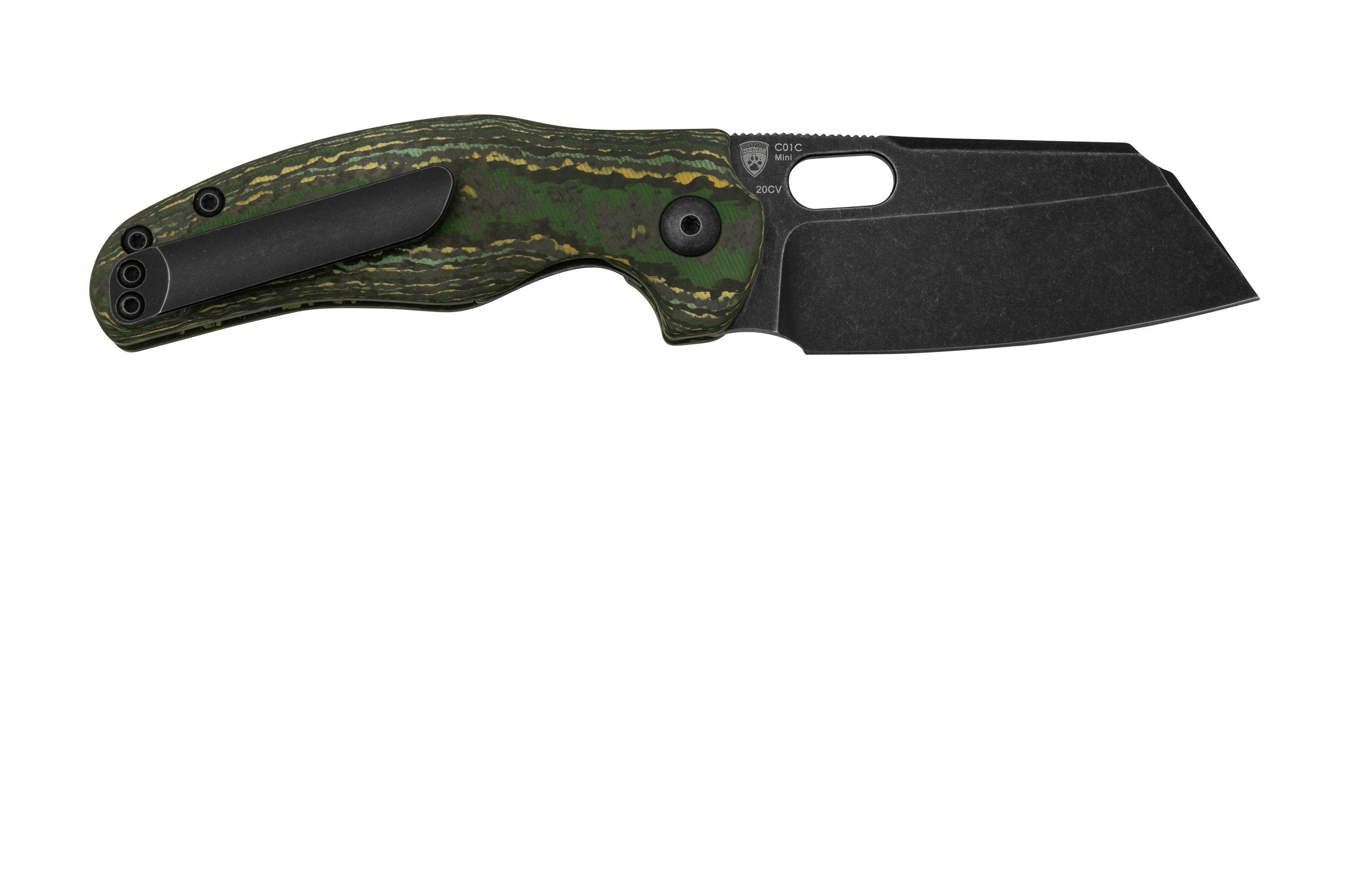 Kizer Mini Sheepdog C01C, KI3488A7, Fat Carbon, couteau de poche, Chris ...