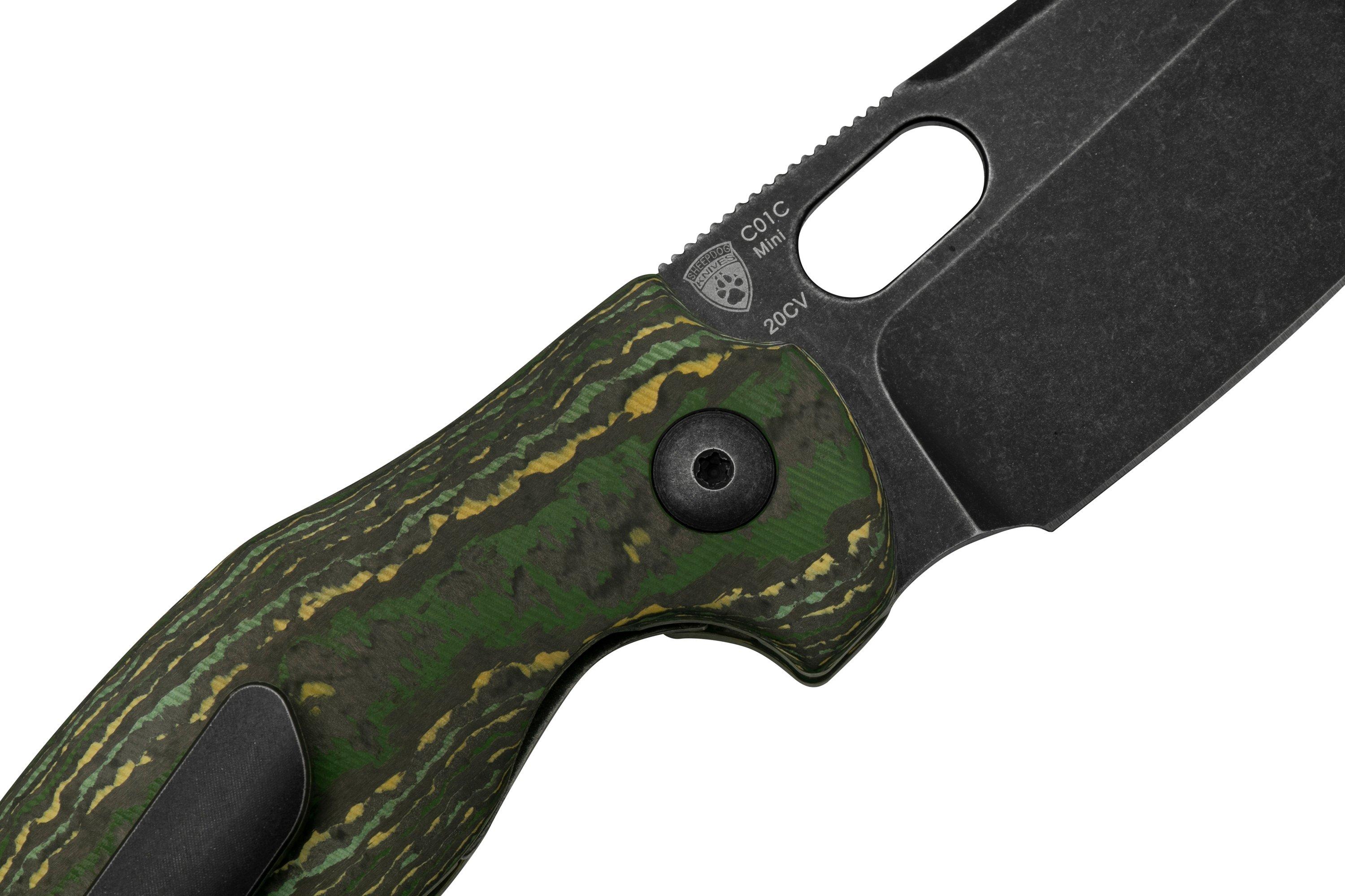 Kizer Mini Sheepdog C01C, KI3488A7, Fat Carbon pocket knife, Chris ...