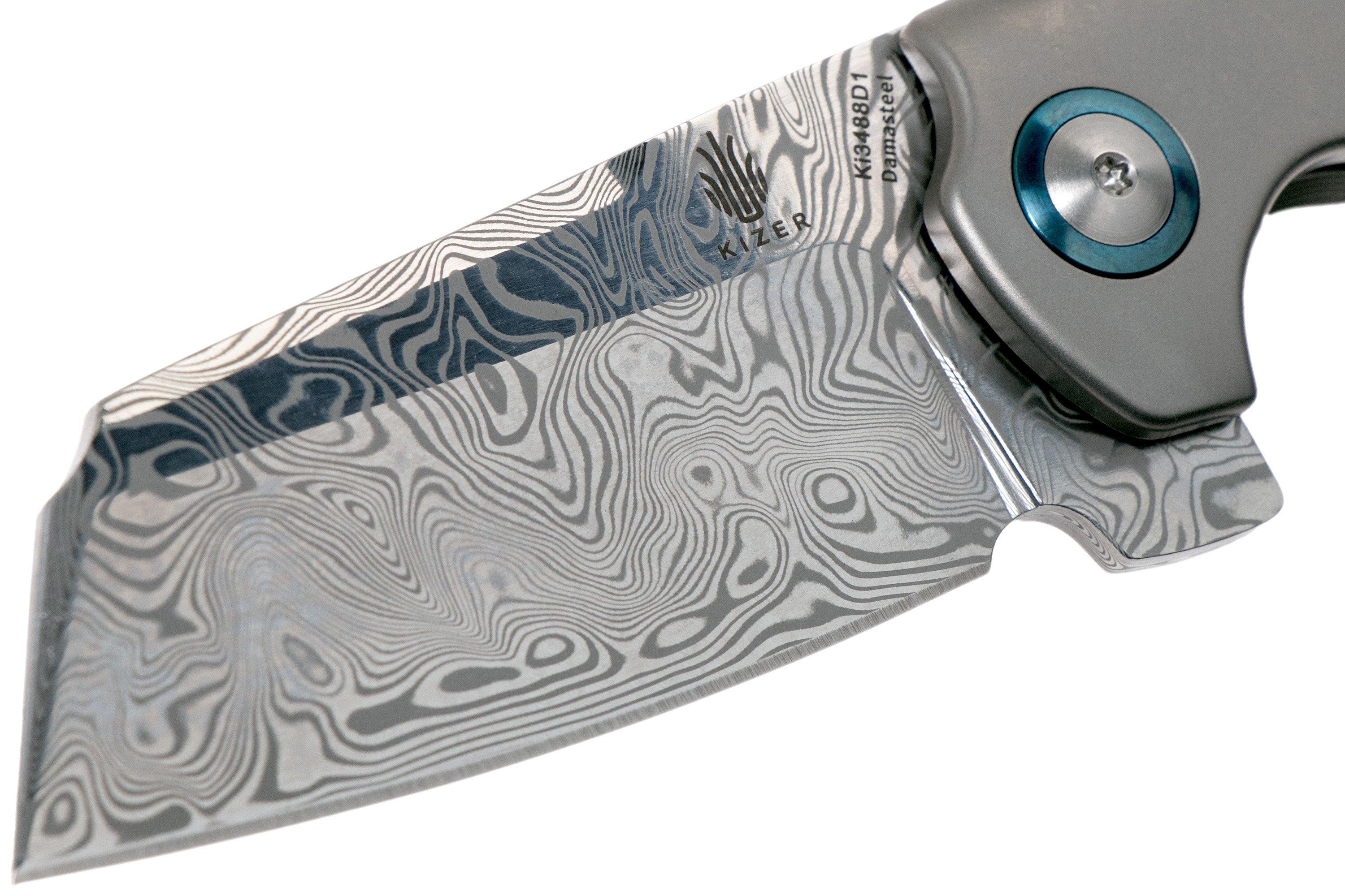 Kizer Mini Sheepdog Vinland Damasteel Ki3488D1 limited edition pocket ...
