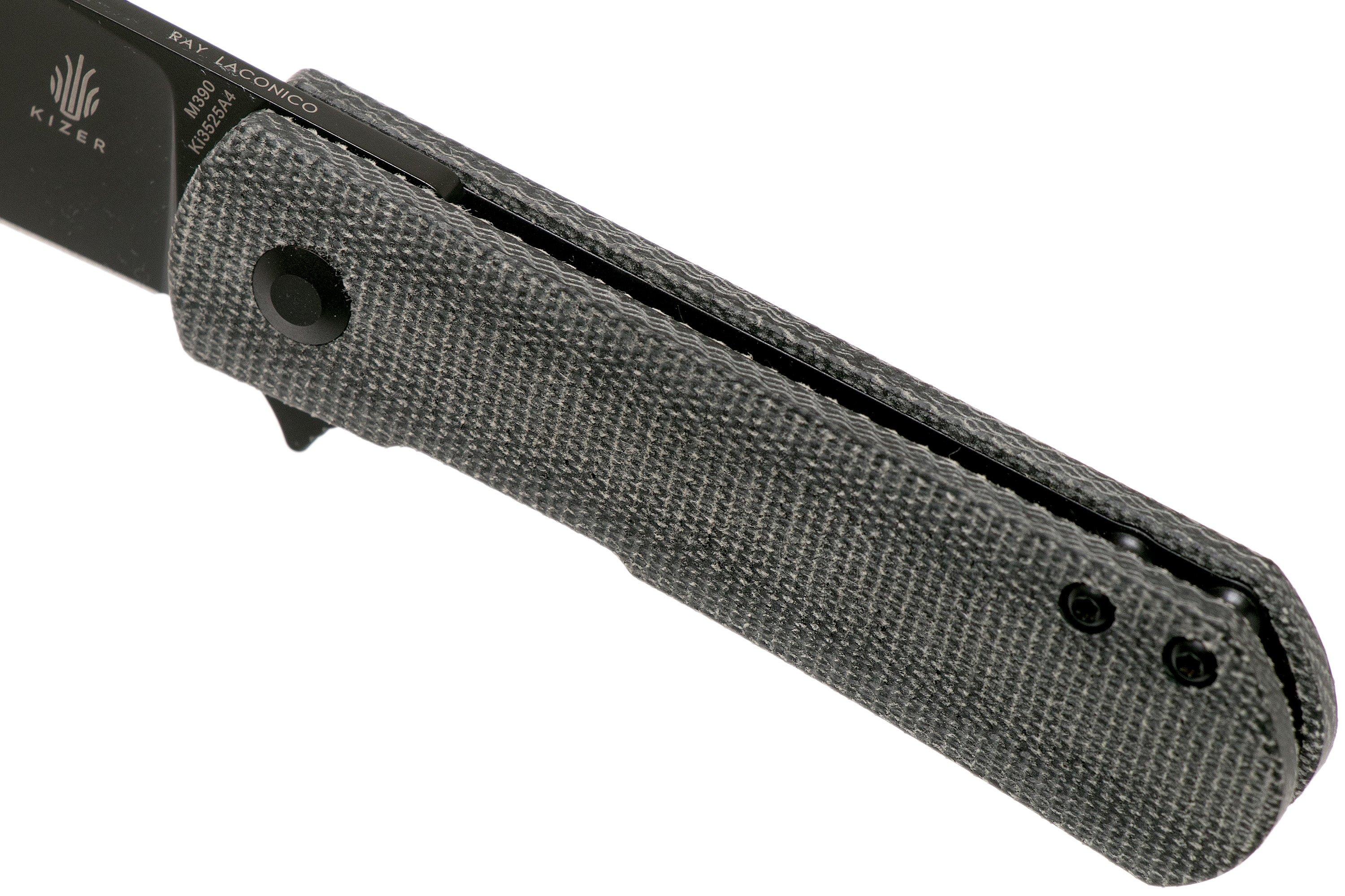 Kizer Yorkie Ki3525A4 Micarta pocket knife, Ray Laconico design ...