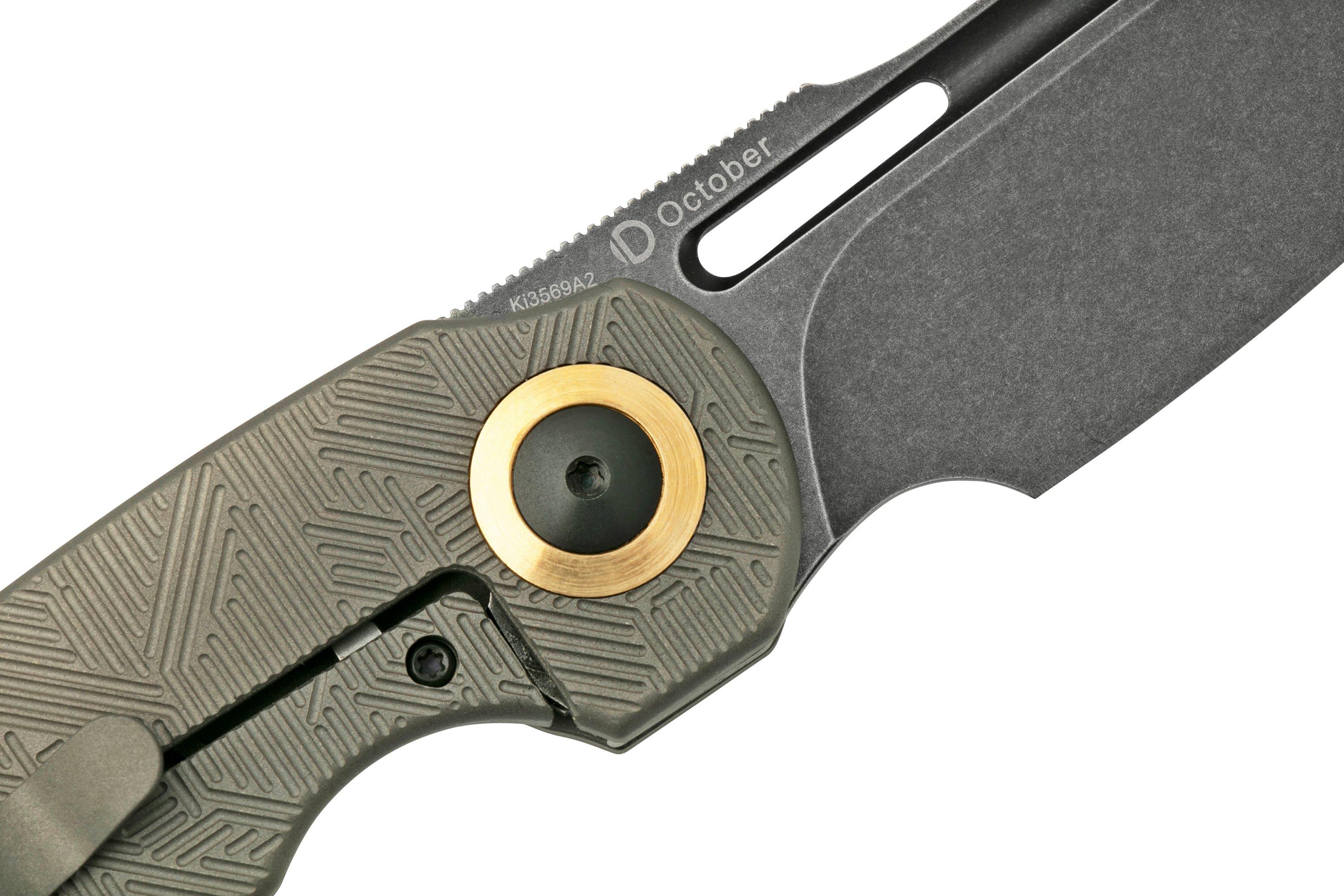 Kizer October, Ki3569A2, Titanium, 20CV pocket knife, Dmitry Osarenko ...
