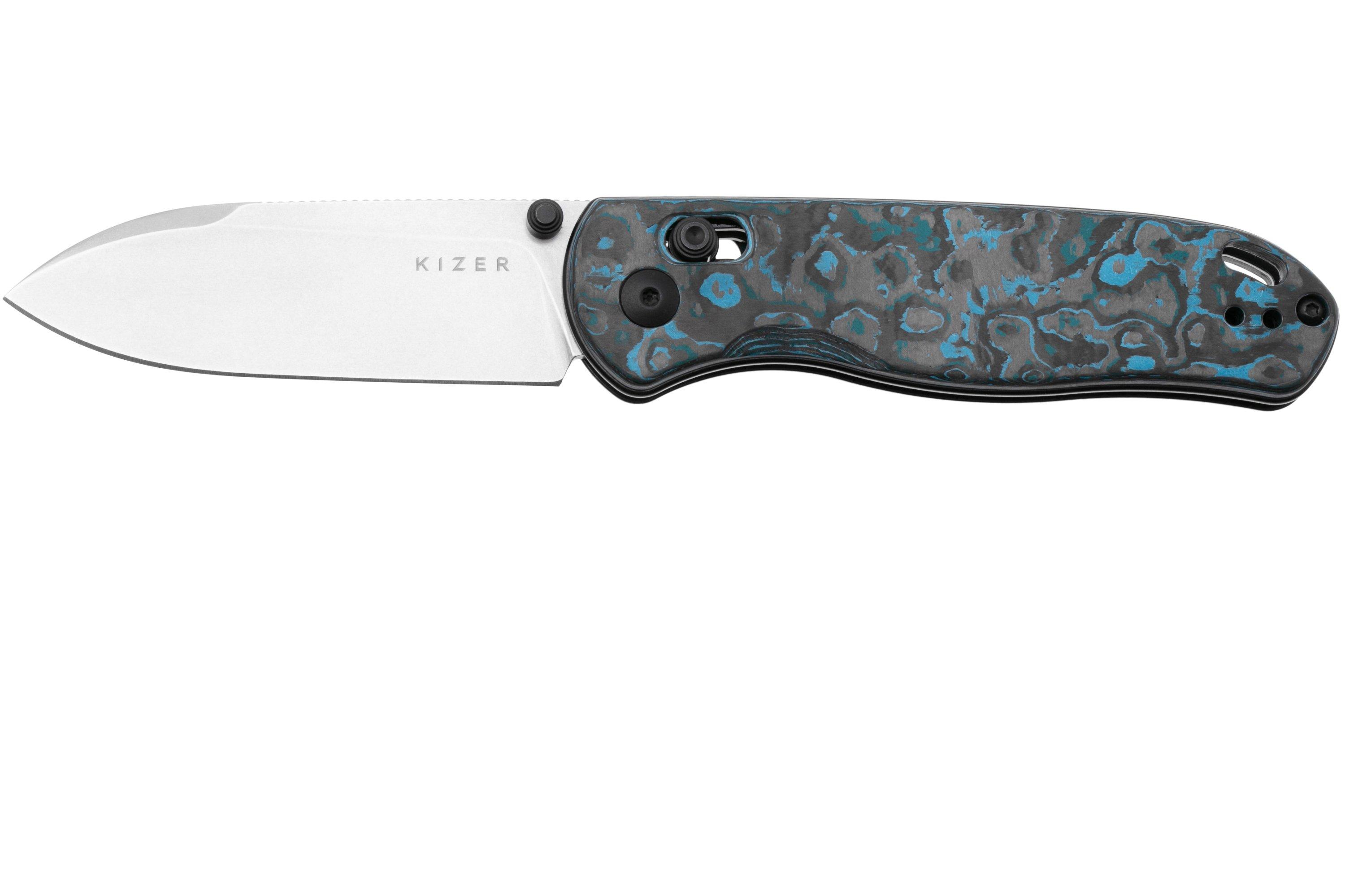 Kizer Vanguard Drop Bear KZKI3619A2 Stonewashed Elmax, Blue Fatcarbon ...