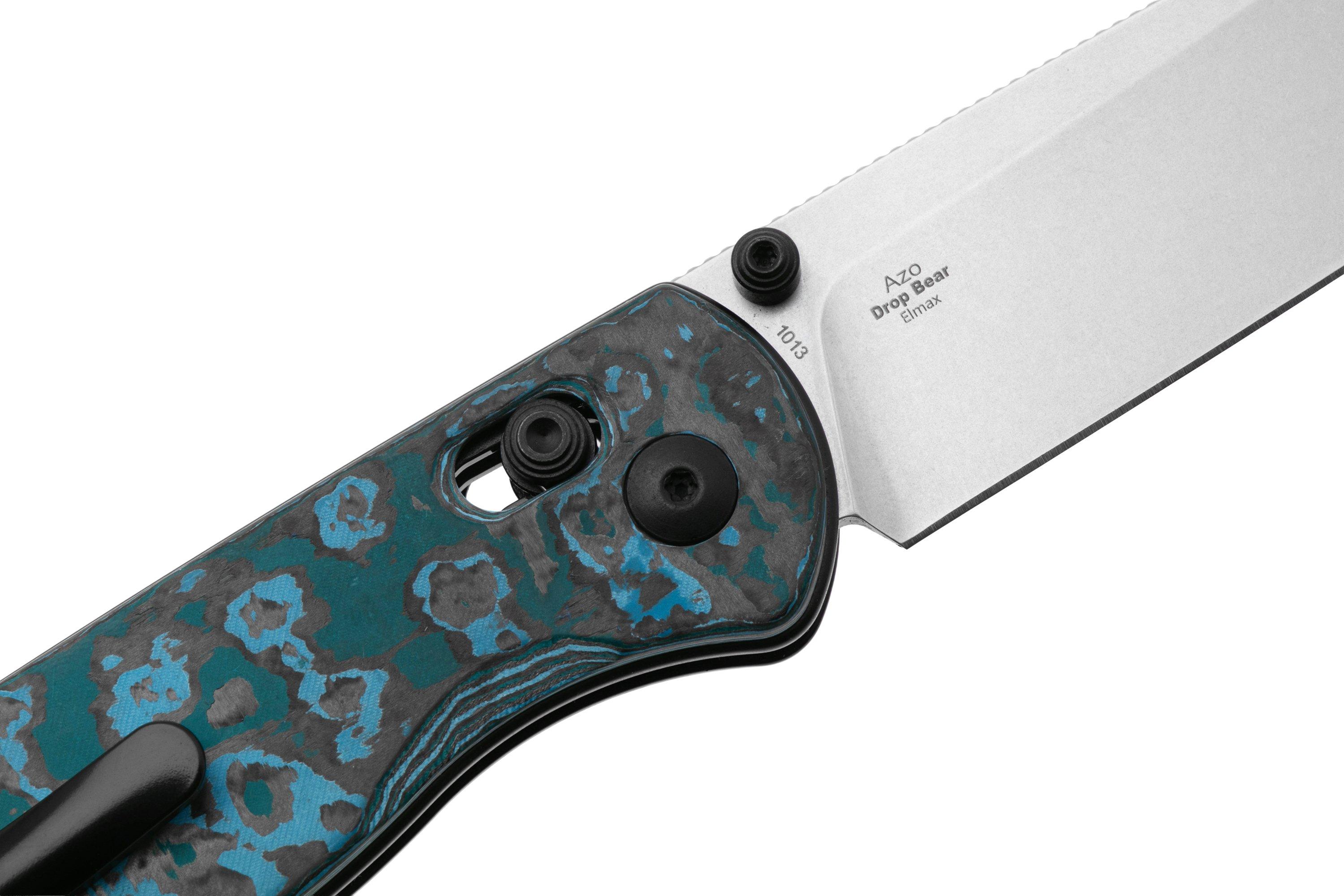 Kizer Vanguard Drop Bear KZKI3619A2 Stonewashed Elmax, Blue Fatcarbon ...