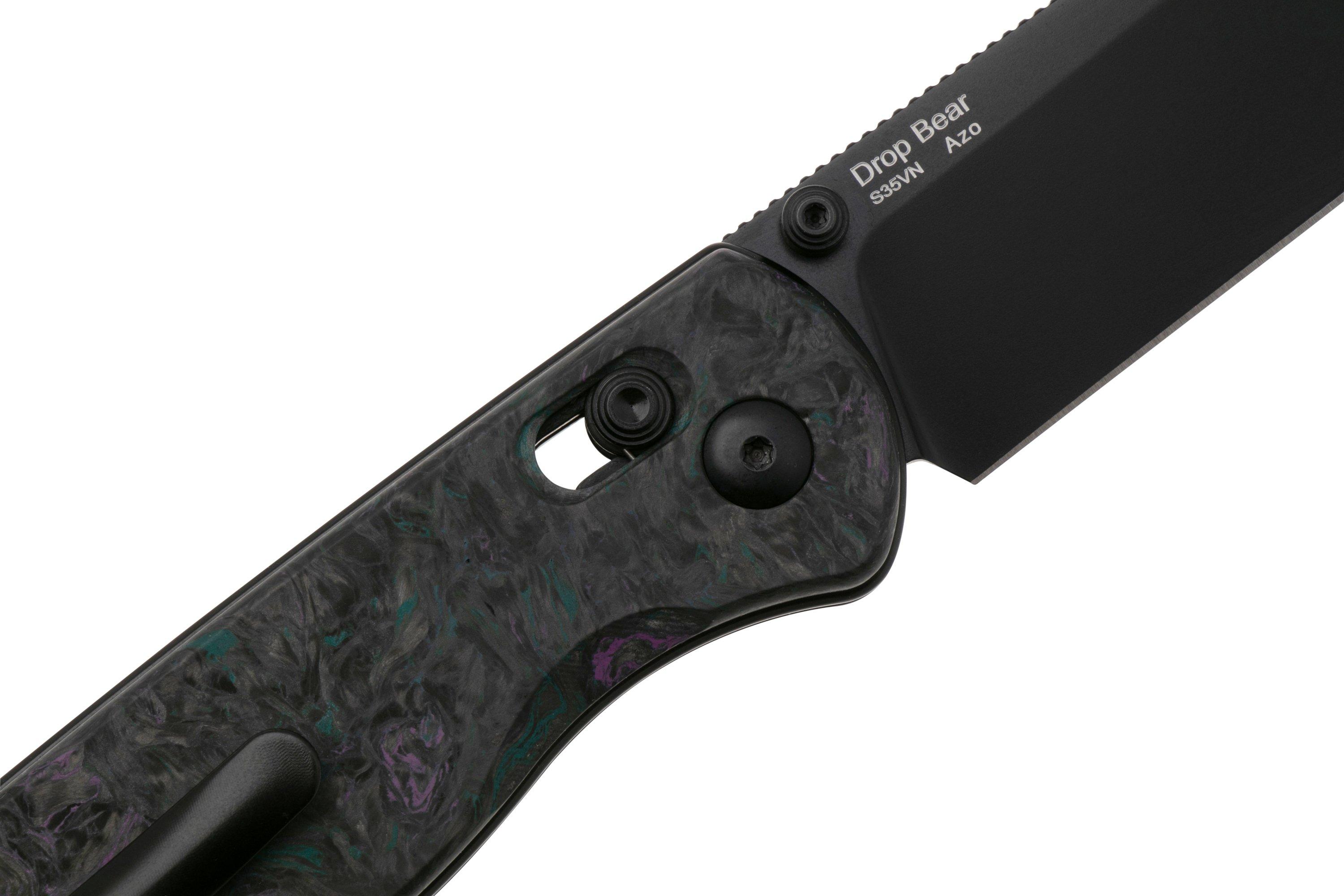 Kizer Drop Bear KI3619A4 Black S35VN, Dark Matter Fatcarbon, pocket ...