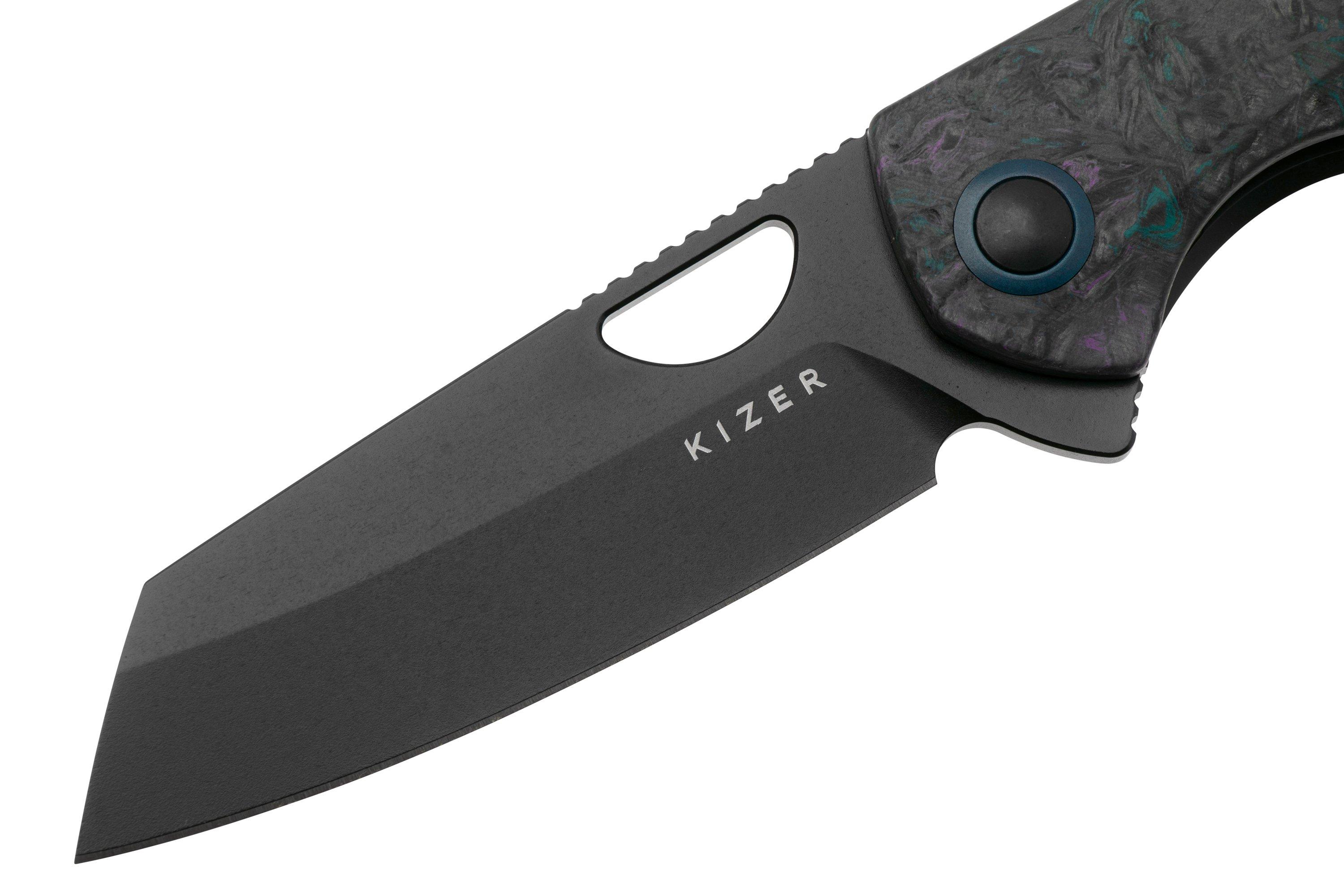 Kizer Sparrow Ki3628A3 Black PVD CPM 20CV, Fat Carbon Medusa/Titanium ...