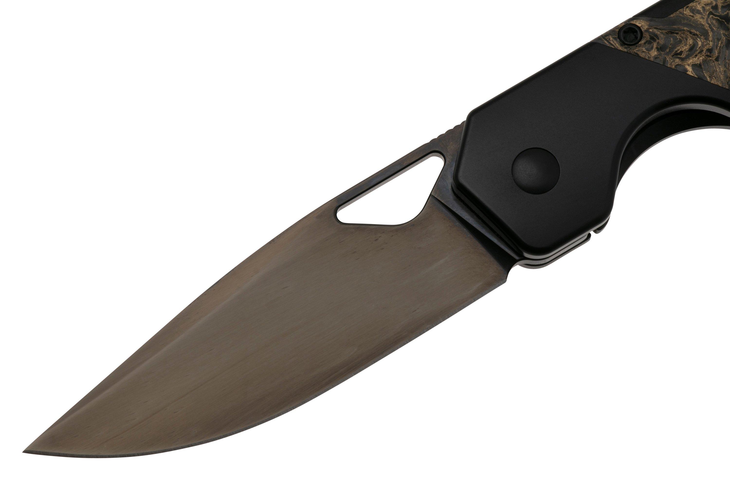 Kizer Militaw KI3634A3 Black S45VN, Contoured Black Titanium & Dark ...