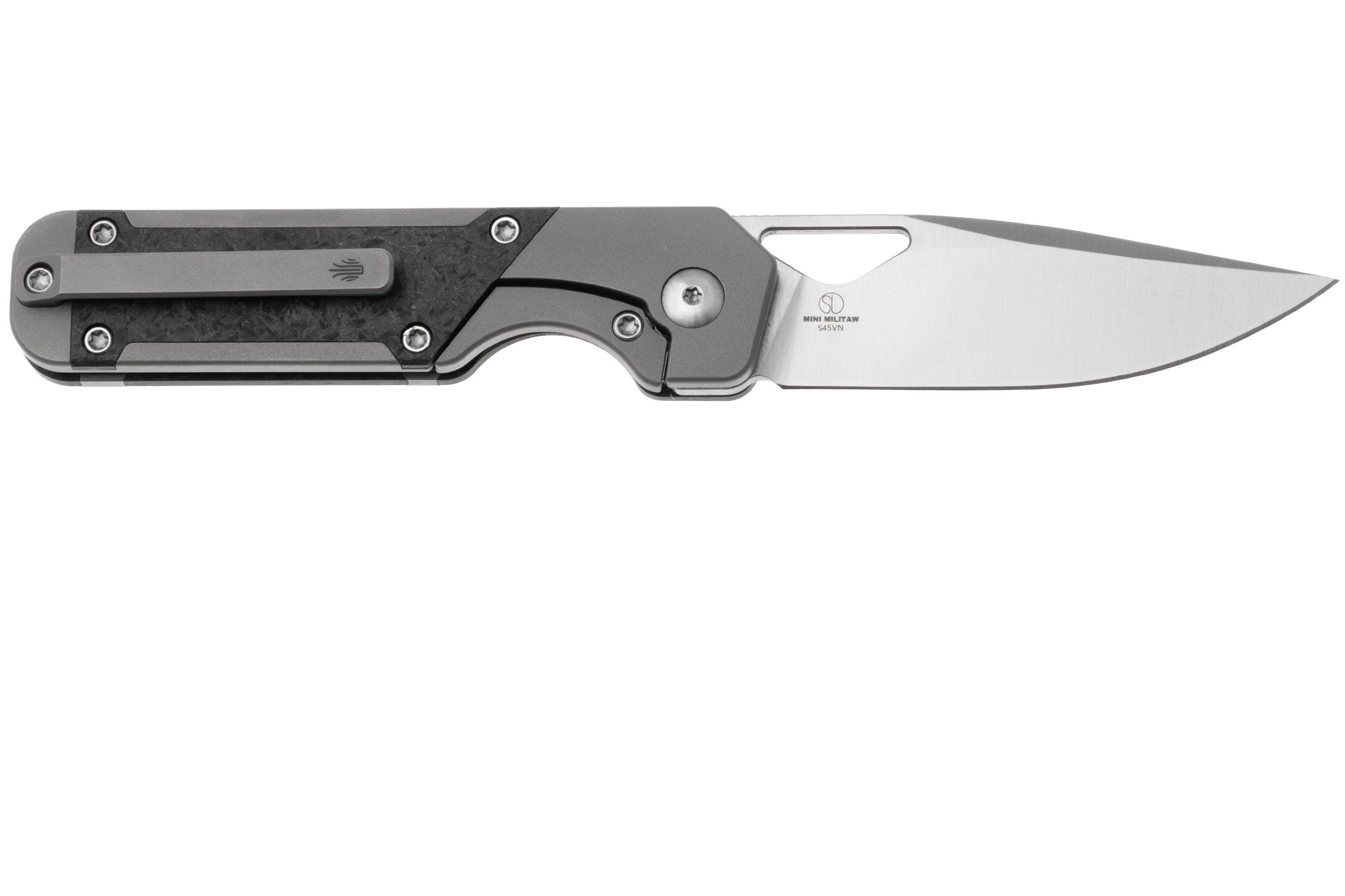 Kizer Mini Militaw Ki3634SA4 Frame Lock, Satin S45VN, Grey Titanium ...