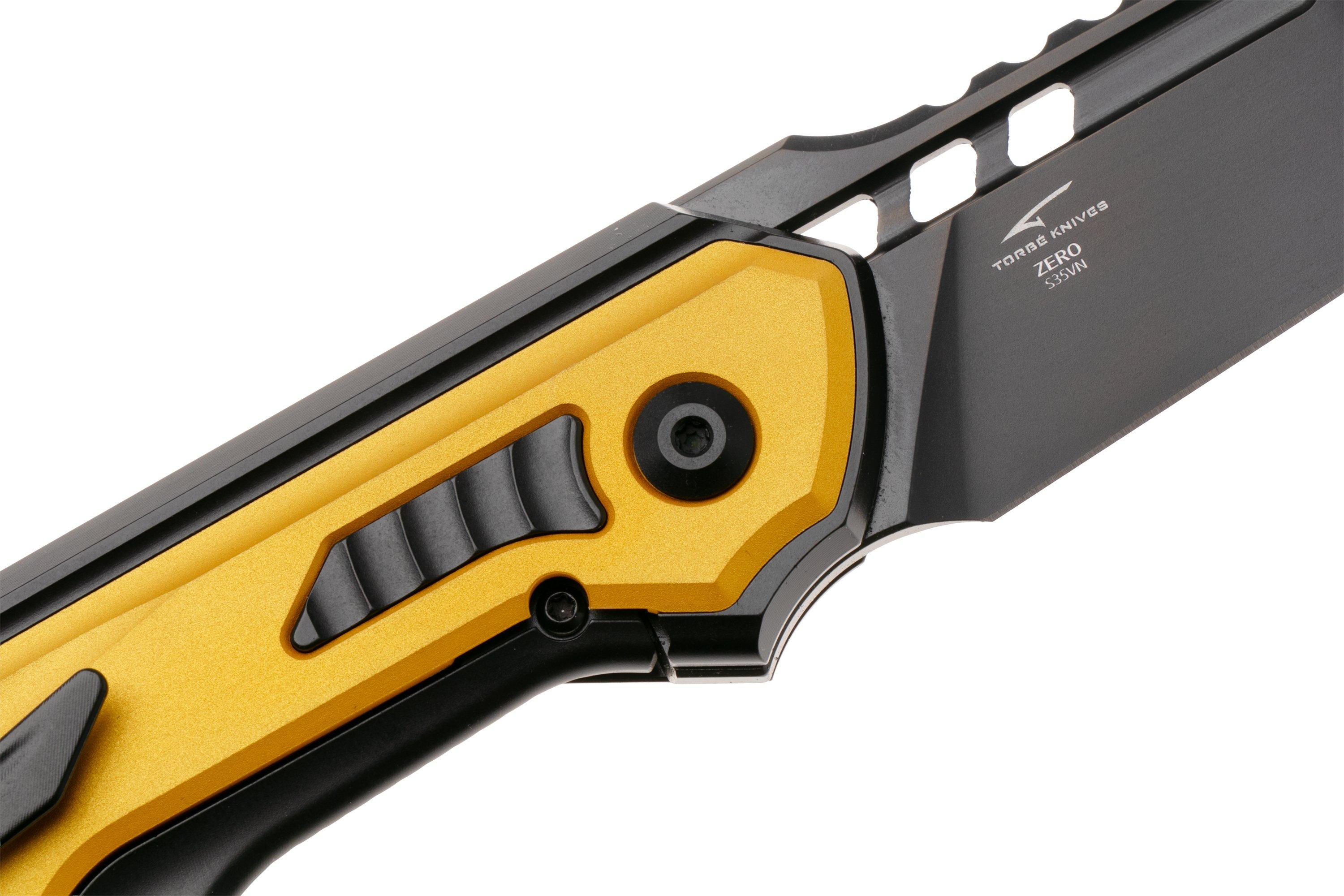 Kizer Zero KI3664A1, Black DLC CPM S35VN, Black Titanium, Yellow ...
