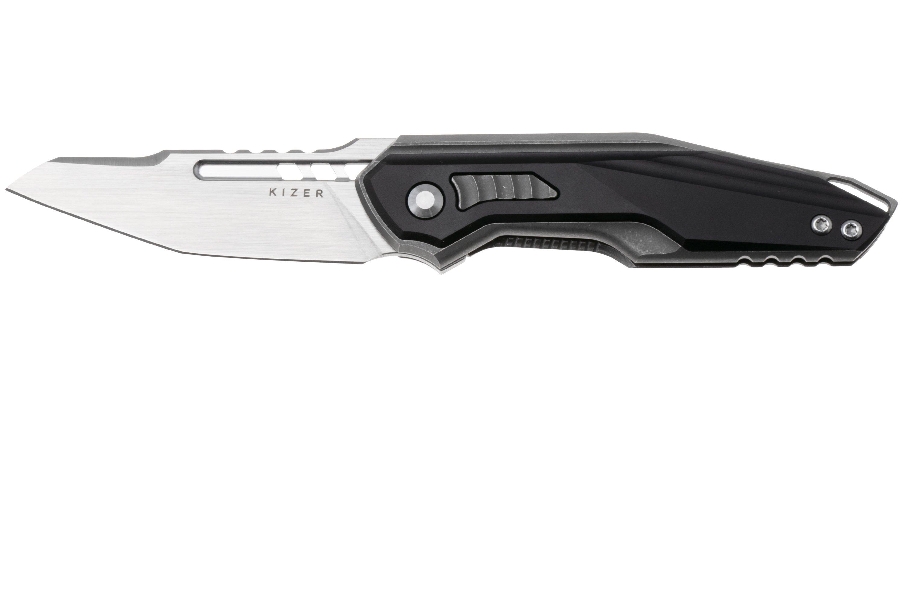 Kizer Zero KI3664A2, Hand Brushed Satin CPM S45VN, Grey Titanium, Black ...