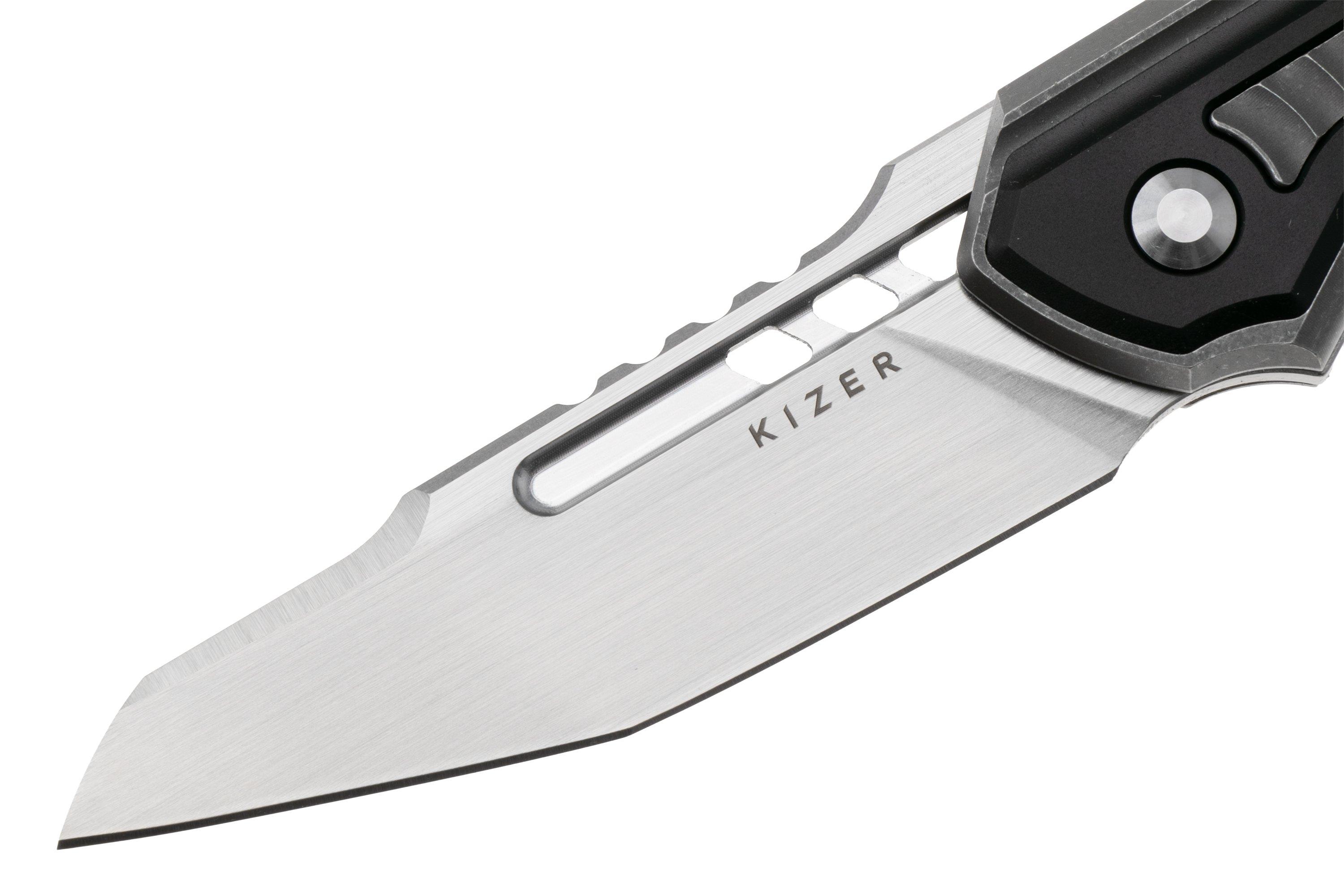 Kizer Zero KI3664A2, Hand Brushed Satin CPM S45VN, Grey Titanium, Black ...