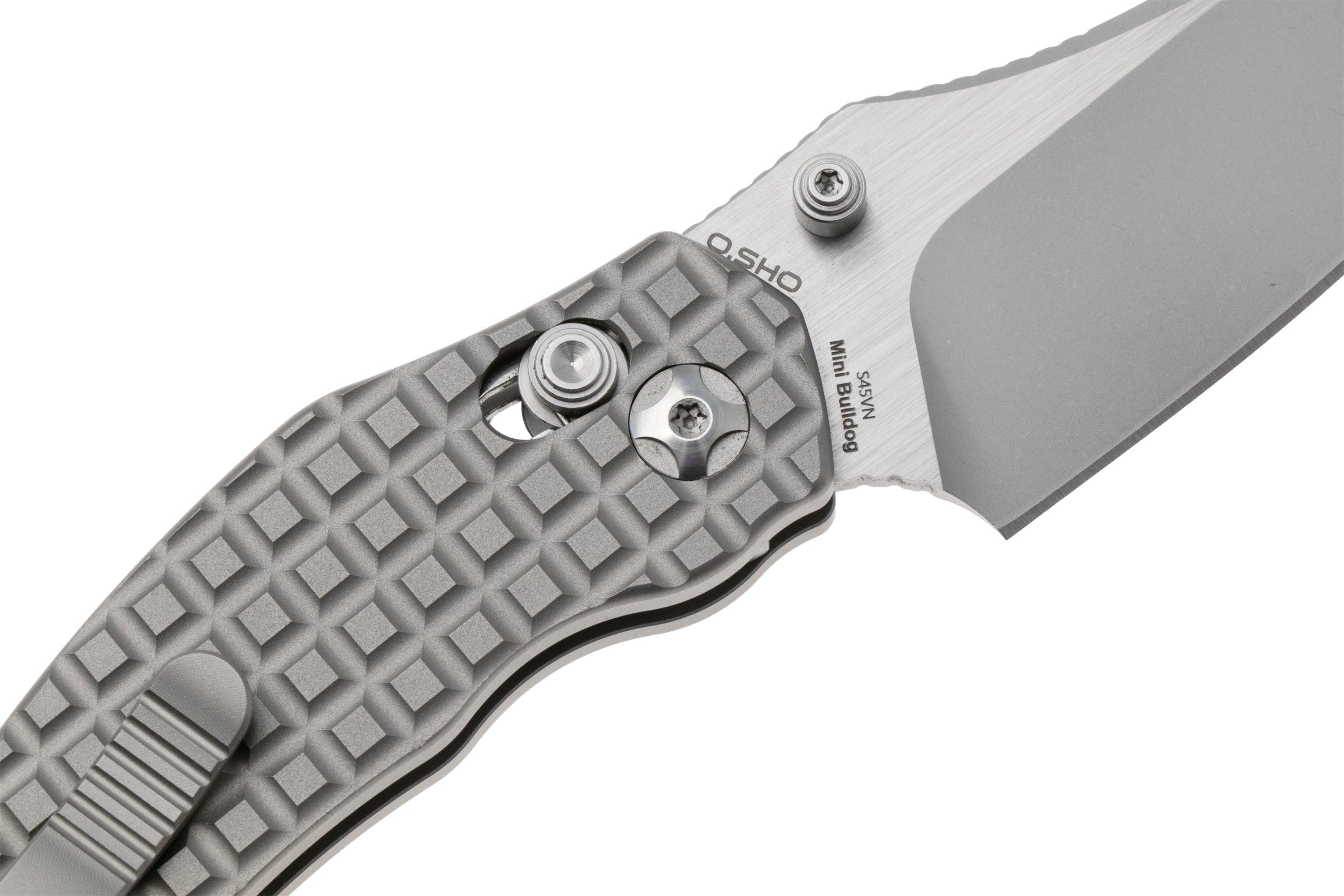 Kizer Mini Bulldog KI3672SA2 Two-Tone S45VN, Textured Titanium, pocket ...