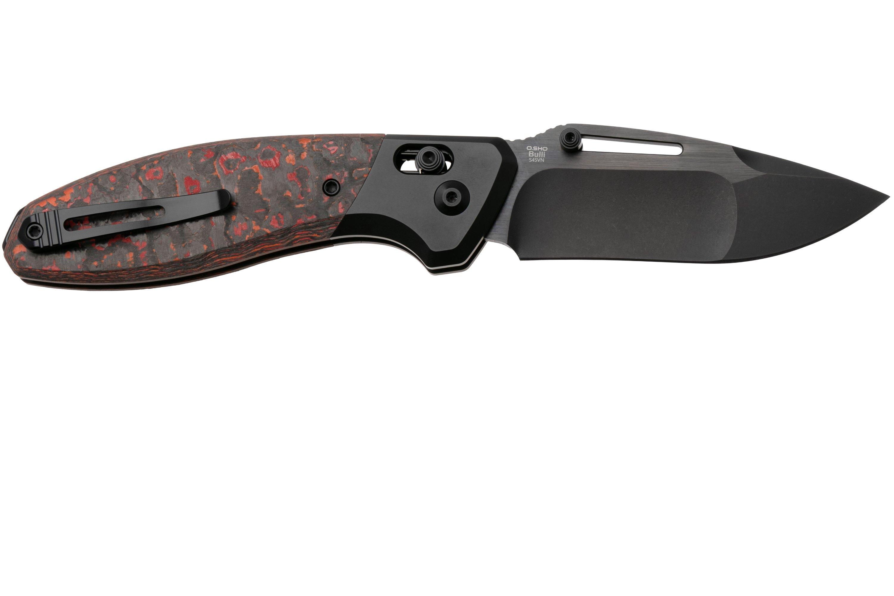 Kizer Bulli KI3695A3 Matte DLC S45VN, Black Titanium Mars Valley Fat ...