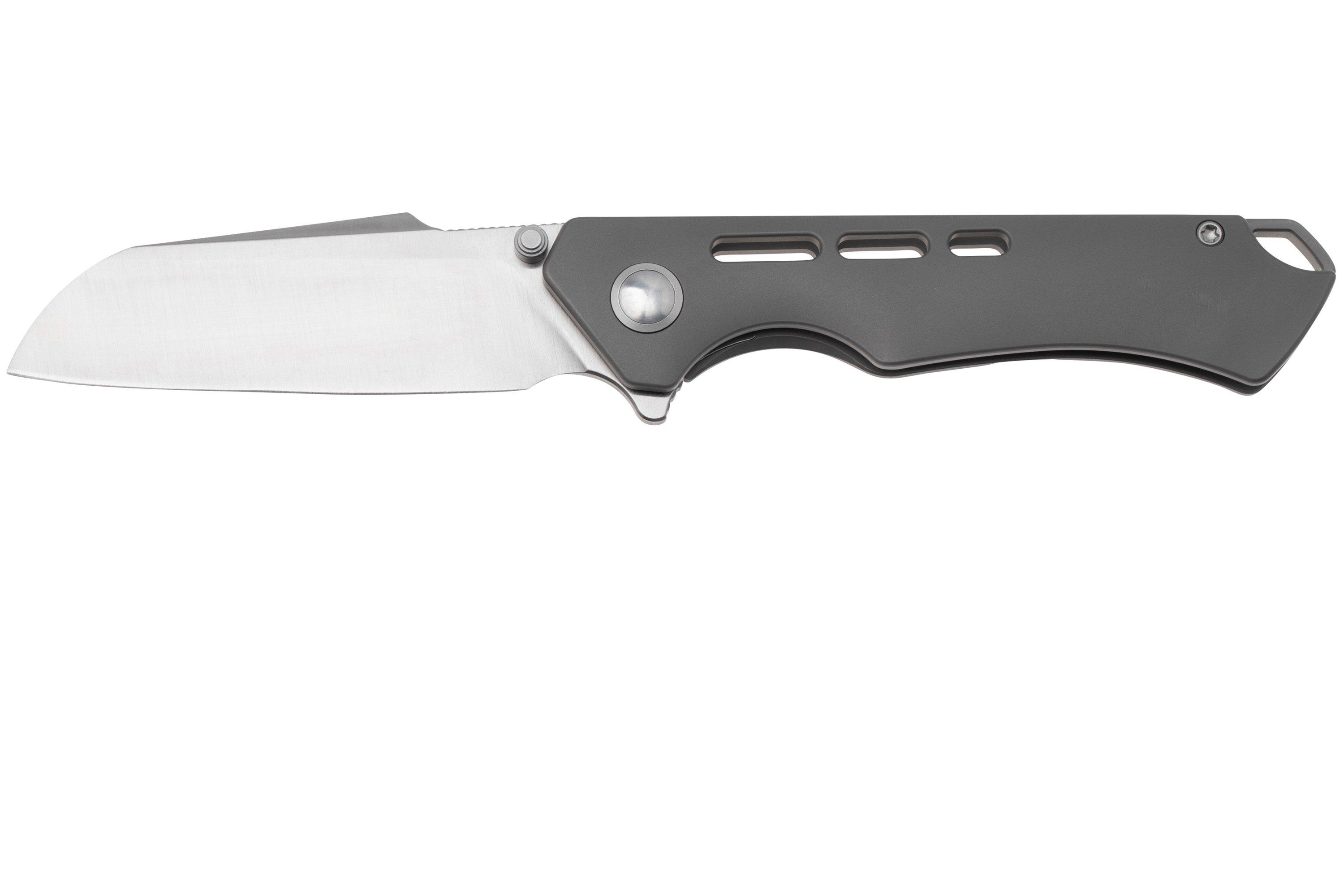 Kizer Crest Ki3714A1 Satin S35VN, Titanium pocket knife, Gecko Customz ...