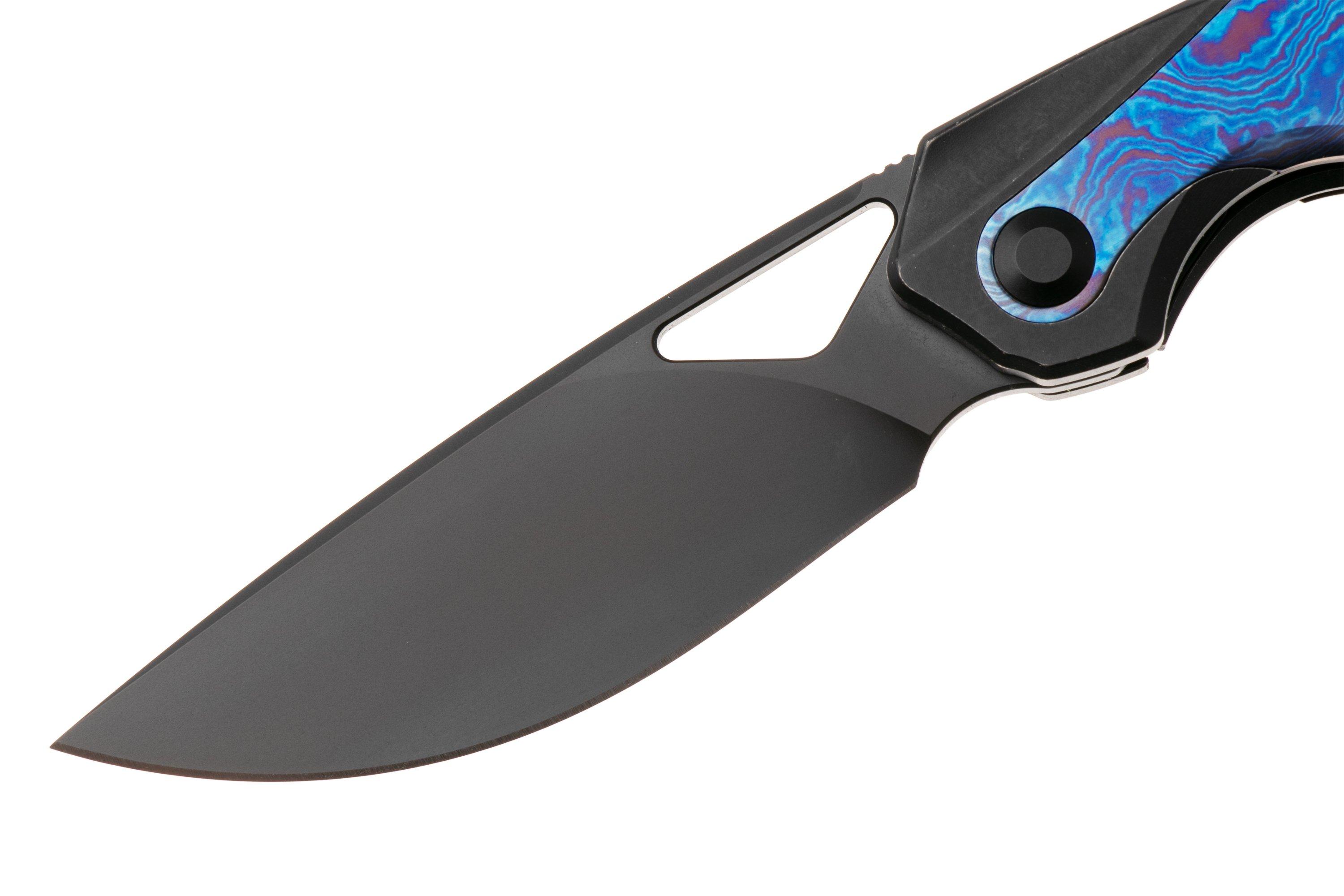 Kizer Topsail KI3735A2 Matte DLC S45VN, Black Titanium & Timascus ...