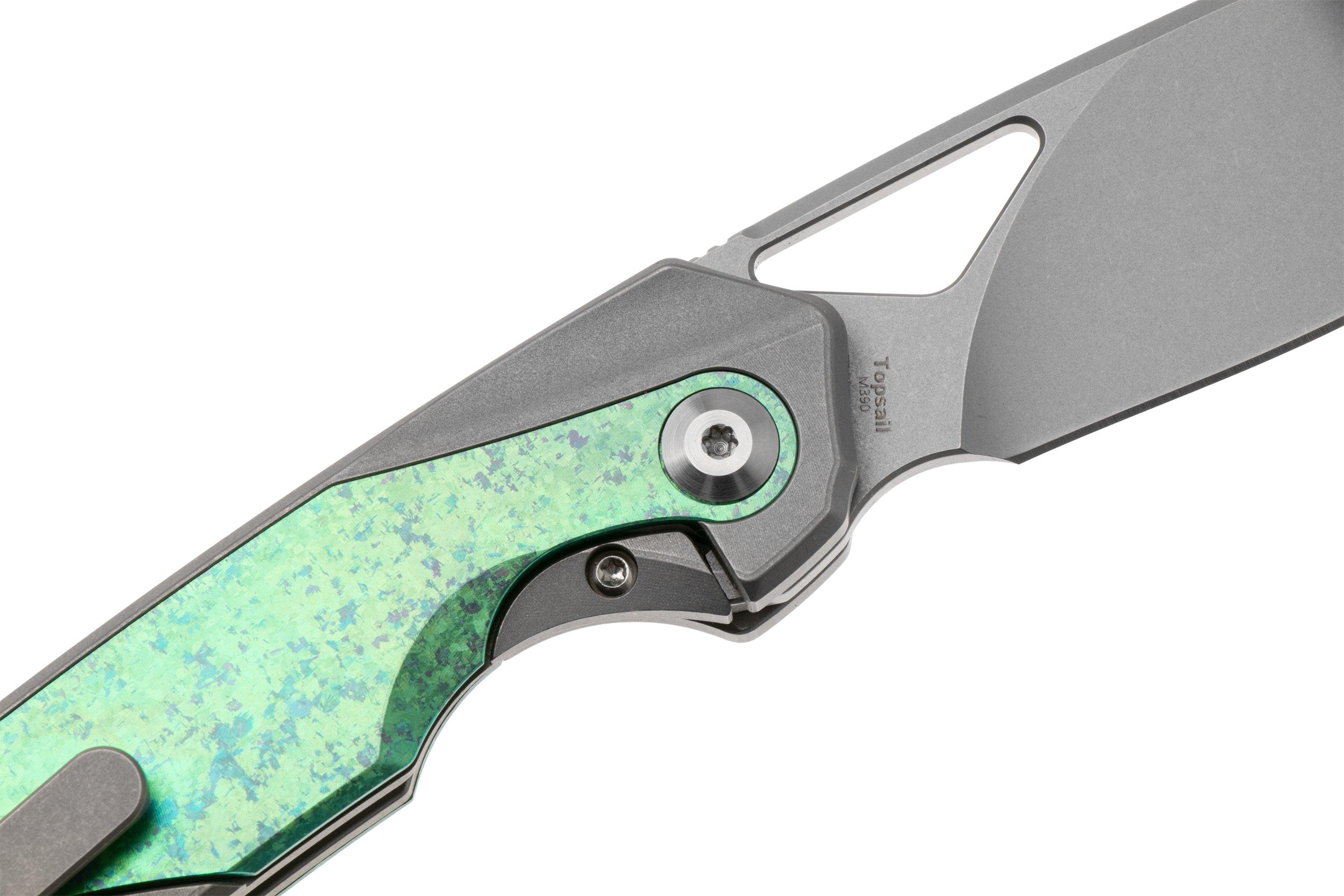 Kizer Topsail KI3735A4 Stonewashed M390, Titanium & Crystallized ...