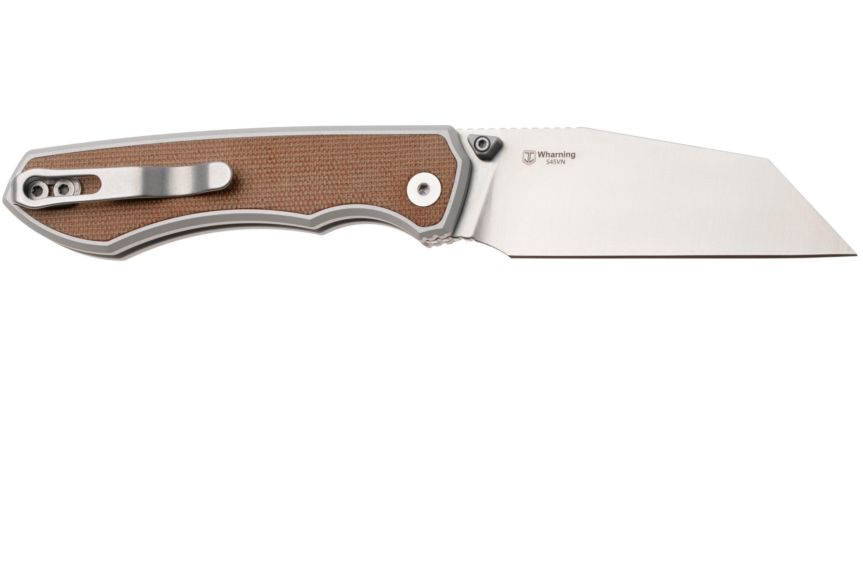 Kizer Wharning KI3738A1 Satin S45VN, Aluminum Norplex UltreX Micarta ...