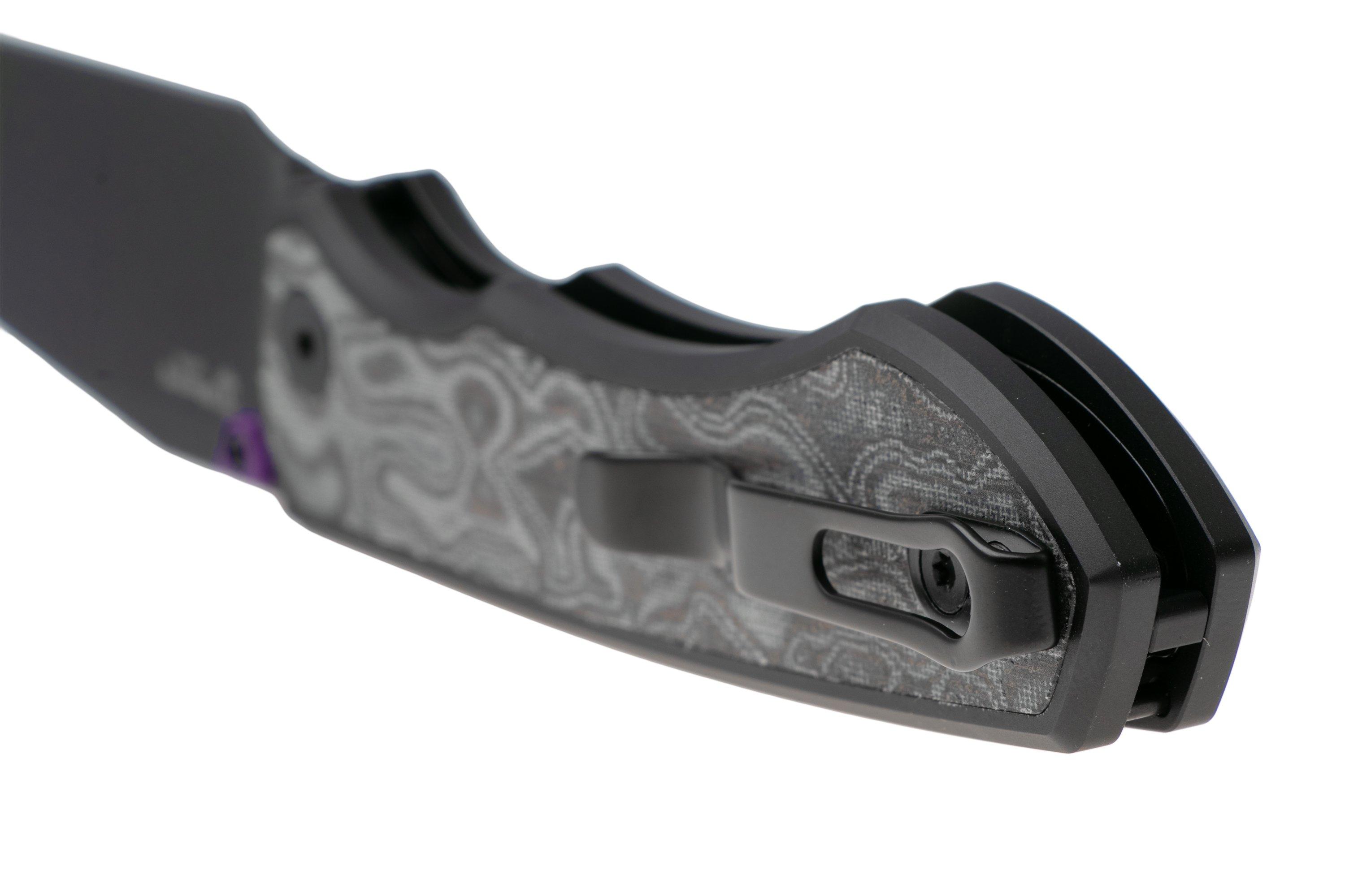 Kizer Wharning KI3738A2 PVD S45VN, Black Aluminum Norplex UltreX ...