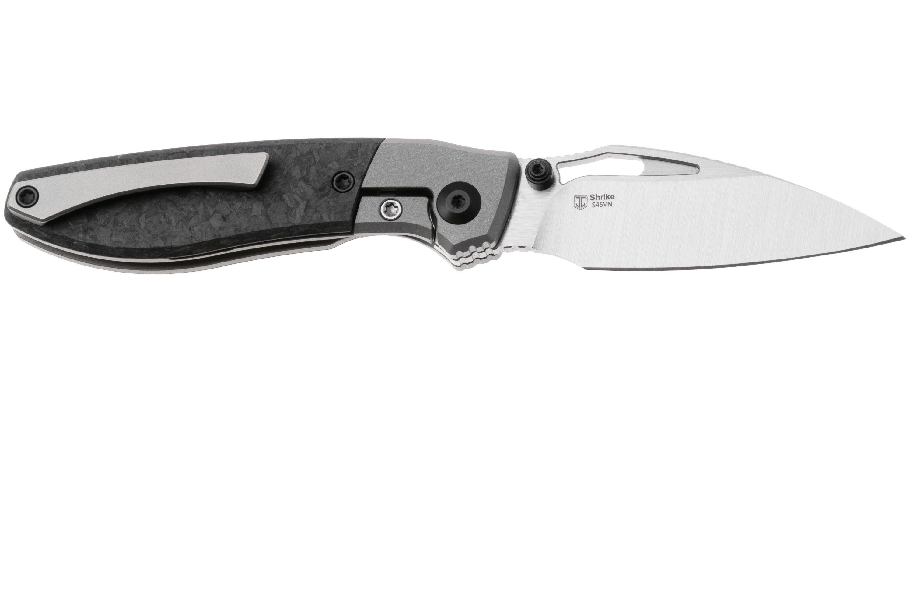 Kizer Shrike KI3746A1 Hand Brushed Satin S45VN, Gray Titanium ...